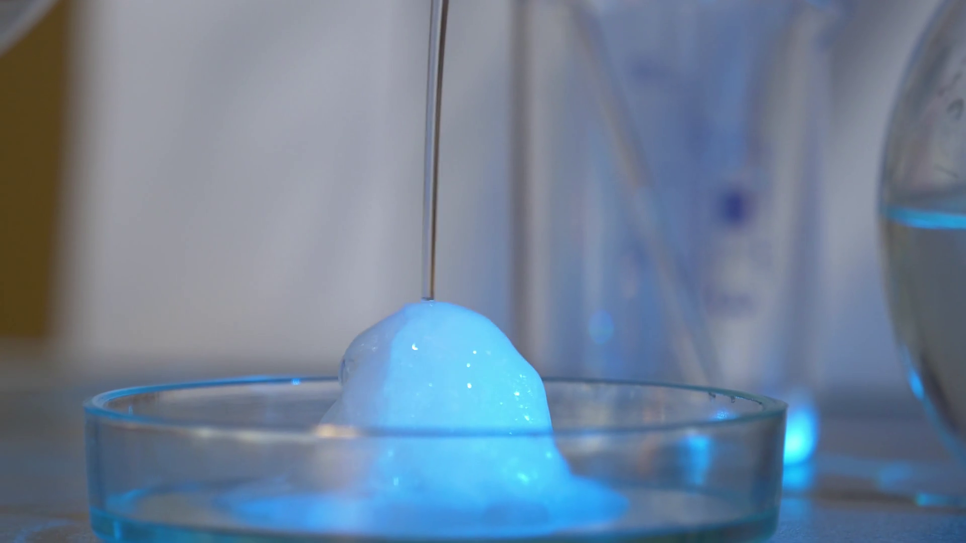 Chemical Experiments Liquid Pours From Glass Stock Footage SBV ...