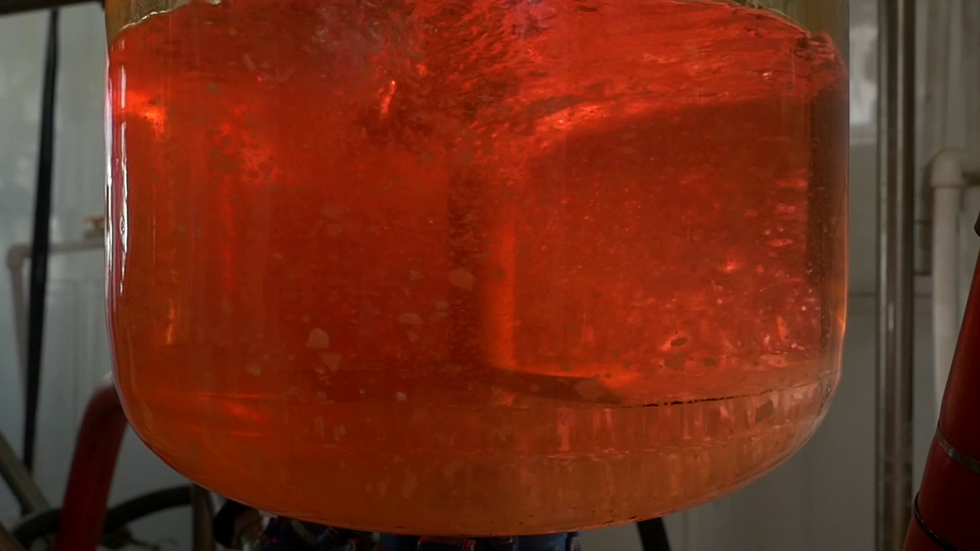 Chemical Reaction In Flask At Chemistry Lab Stock Footage SBV-348542715 ...