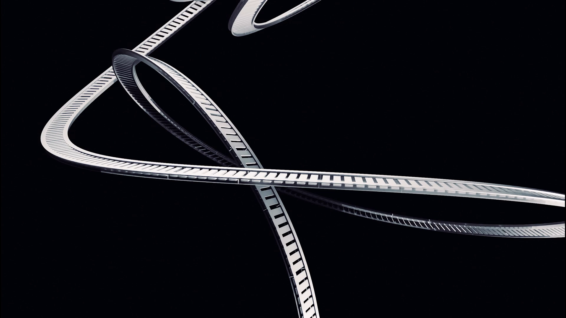 Endless Twisted Rail Road With Moving Cart Stock Motion Graphics SBV ...