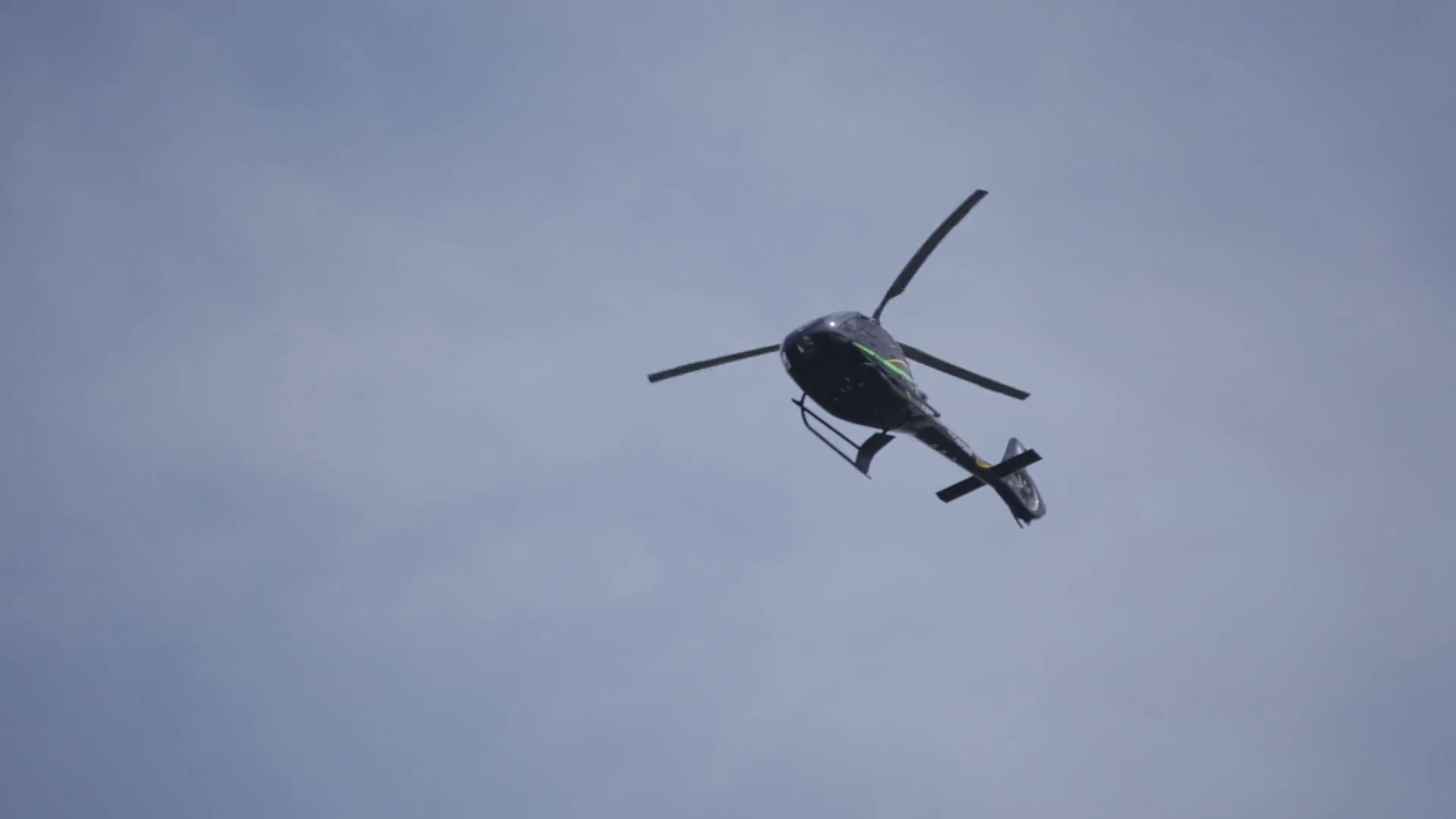Helicopter In Cloudy Sky With Lightning Stock Footage SBV-348565865 ...