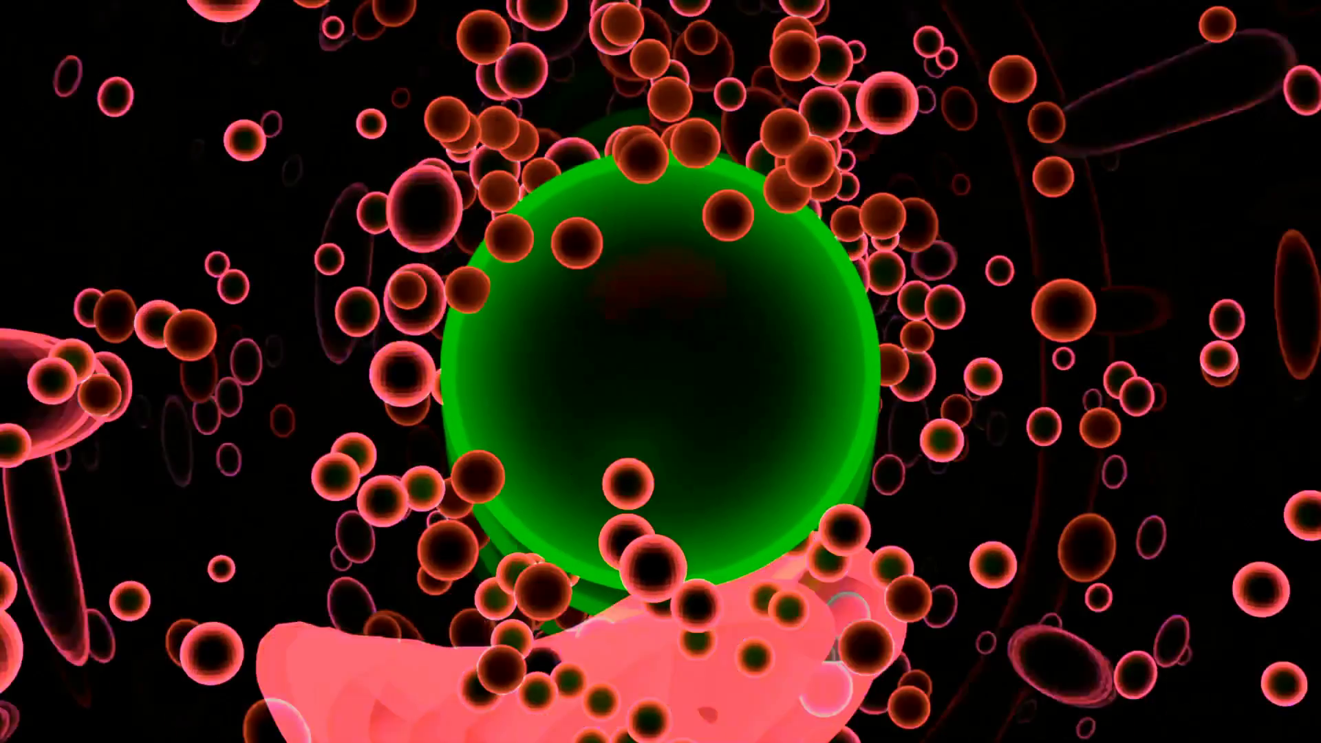 Virus Cell With Moving Particles Design Stock Motion Graphics SBV ...