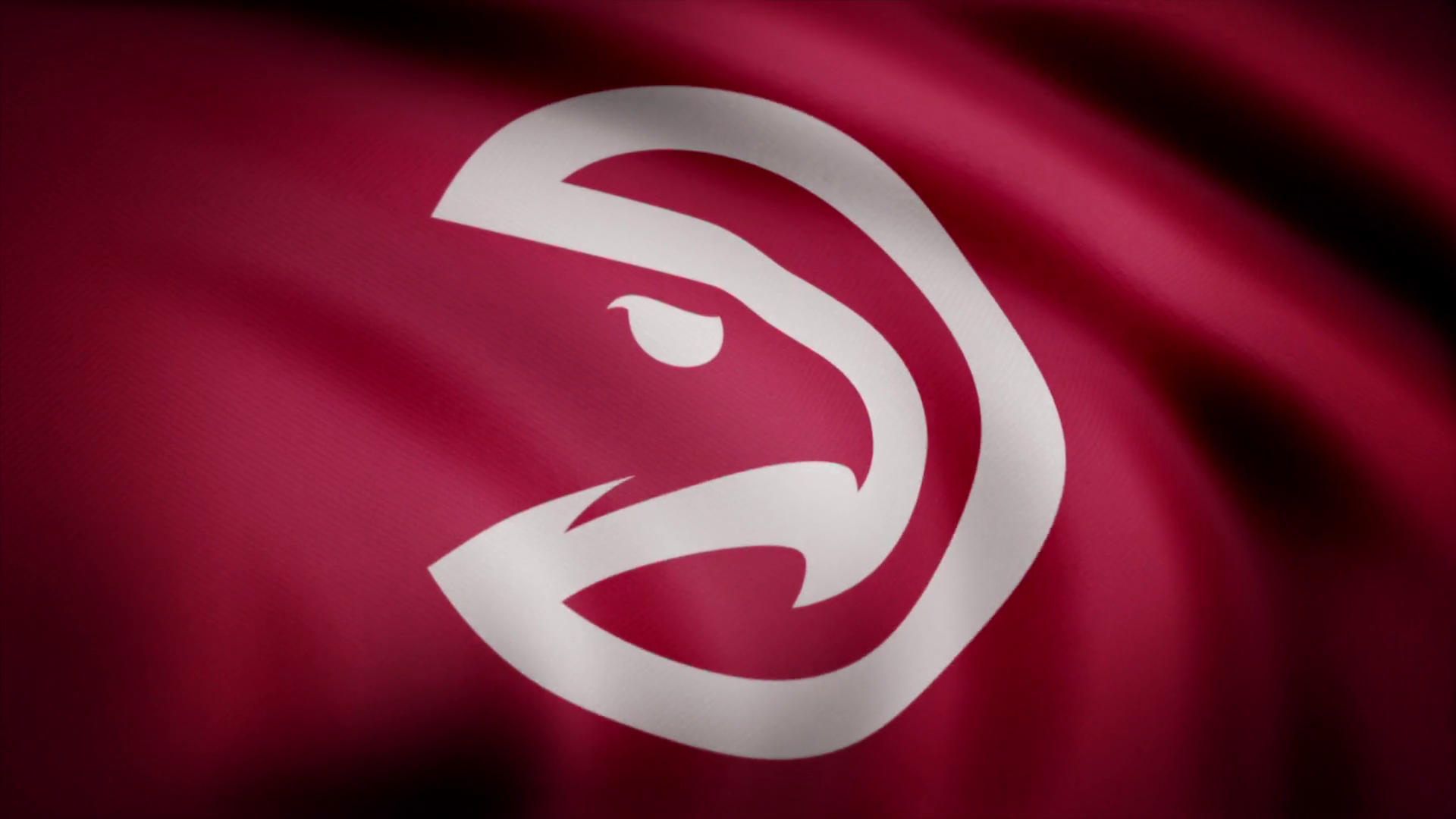 Basketball Atlanta Hawks Flag Is Waving On Stock Footage SBV-348580120 ...