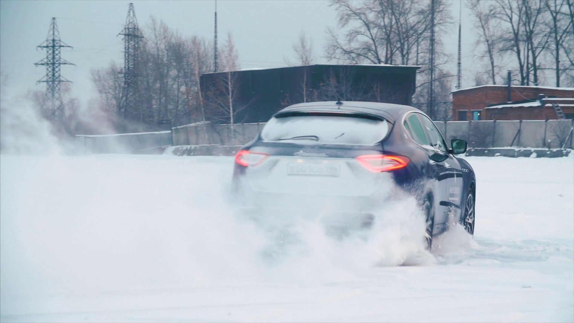 Blue Suv Drifting On Ice Of Lake Winter Stock Footage SBV-348576864 ...