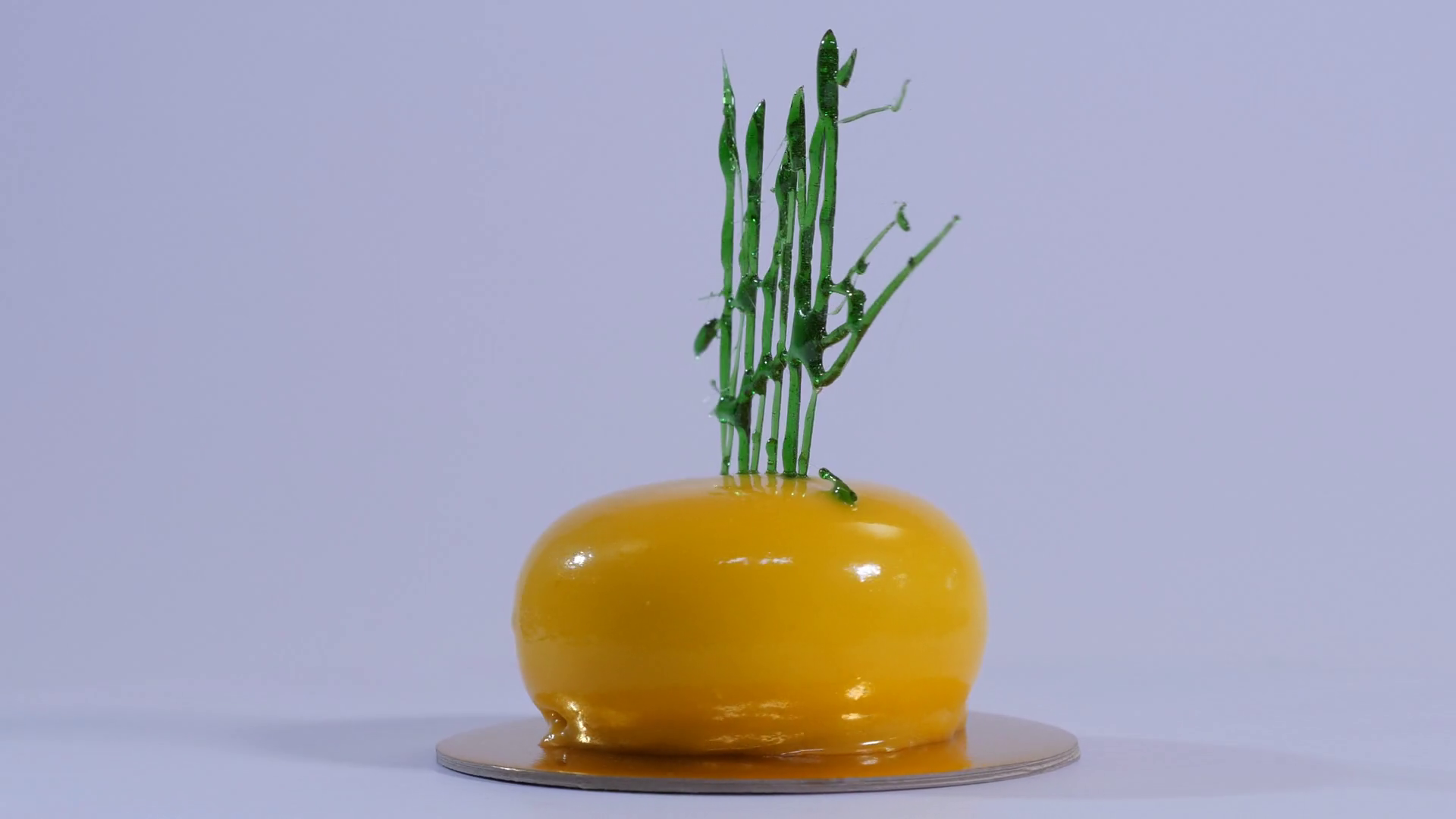 Contemporary Yellow Mousse Cake Decorated Stock Footage SBV-348580538 ...