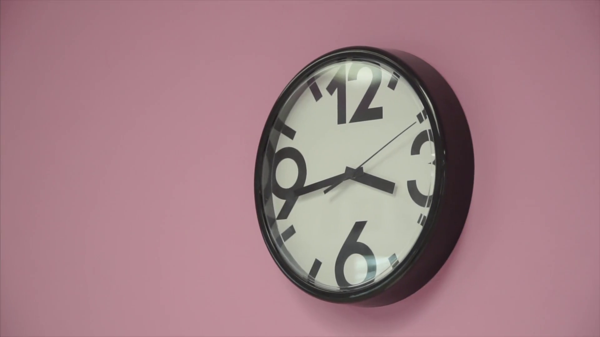 Clock Clip Clock On Pink Wall Office Clock Stock Footage SBV-348577320 ...
