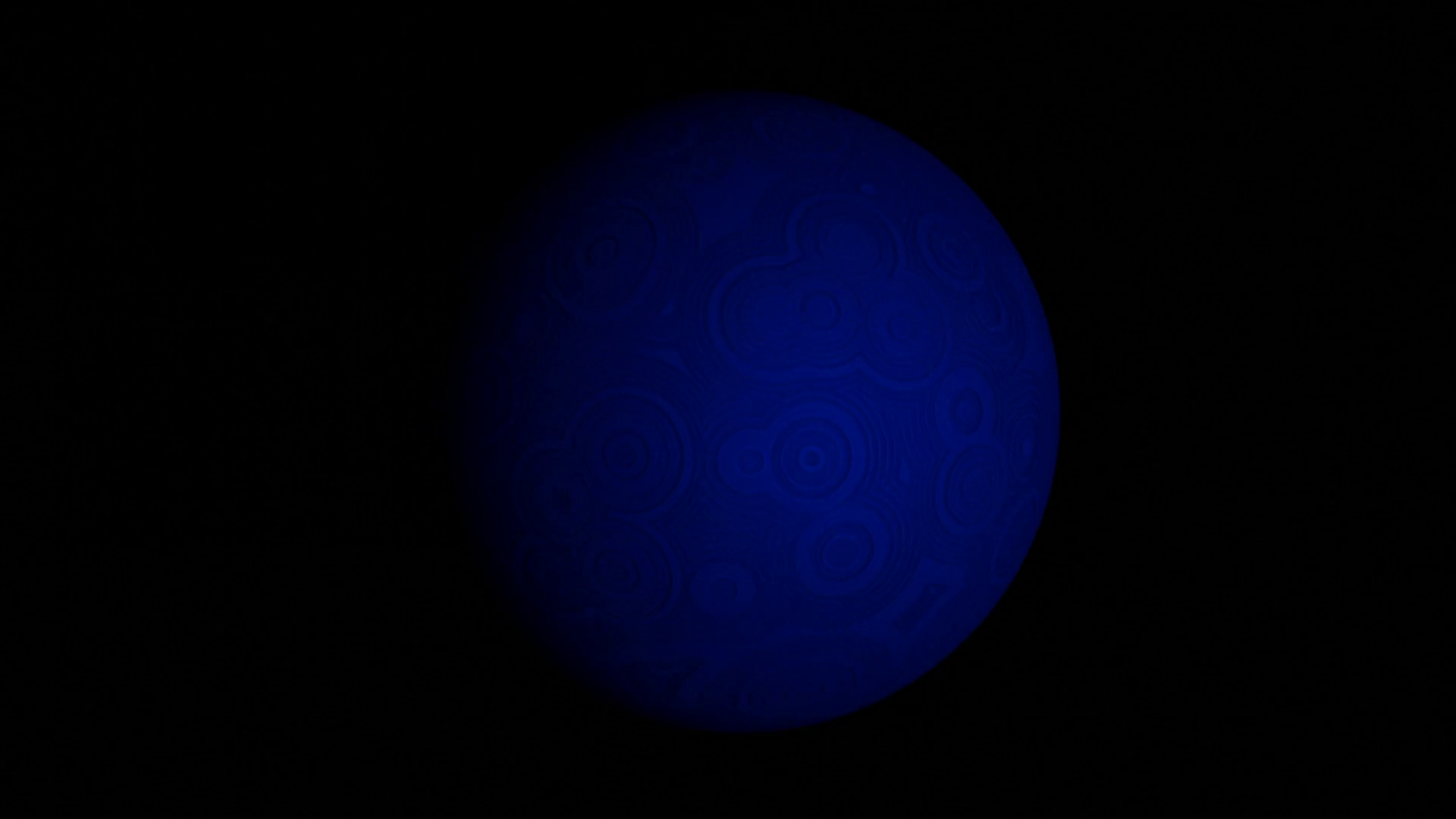 Little Dark Blue Planet Isolated In Deep Stock Motion Graphics SBV ...
