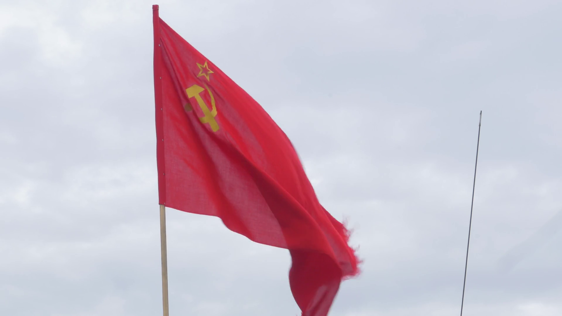 The Flag Of Ussr Developing In Wind On Stock Footage SBV-348588231 ...