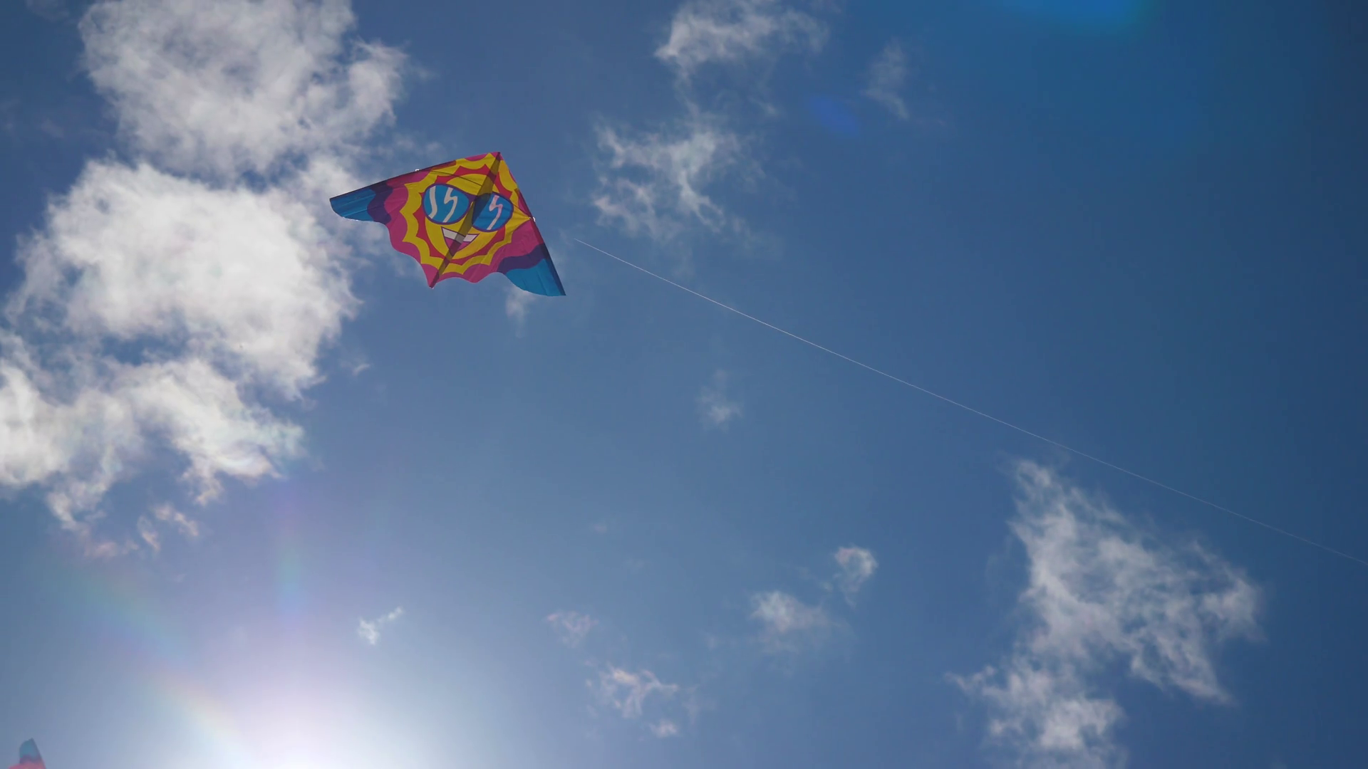 Kites In Sky Colorful Kites Flying In Blue Stock Footage SBV-348589189 ...