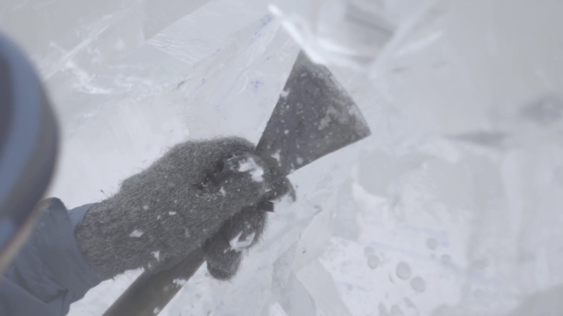 Master Scraper Performs Movement Across Ice Stock Footage SBV-348588216 ...