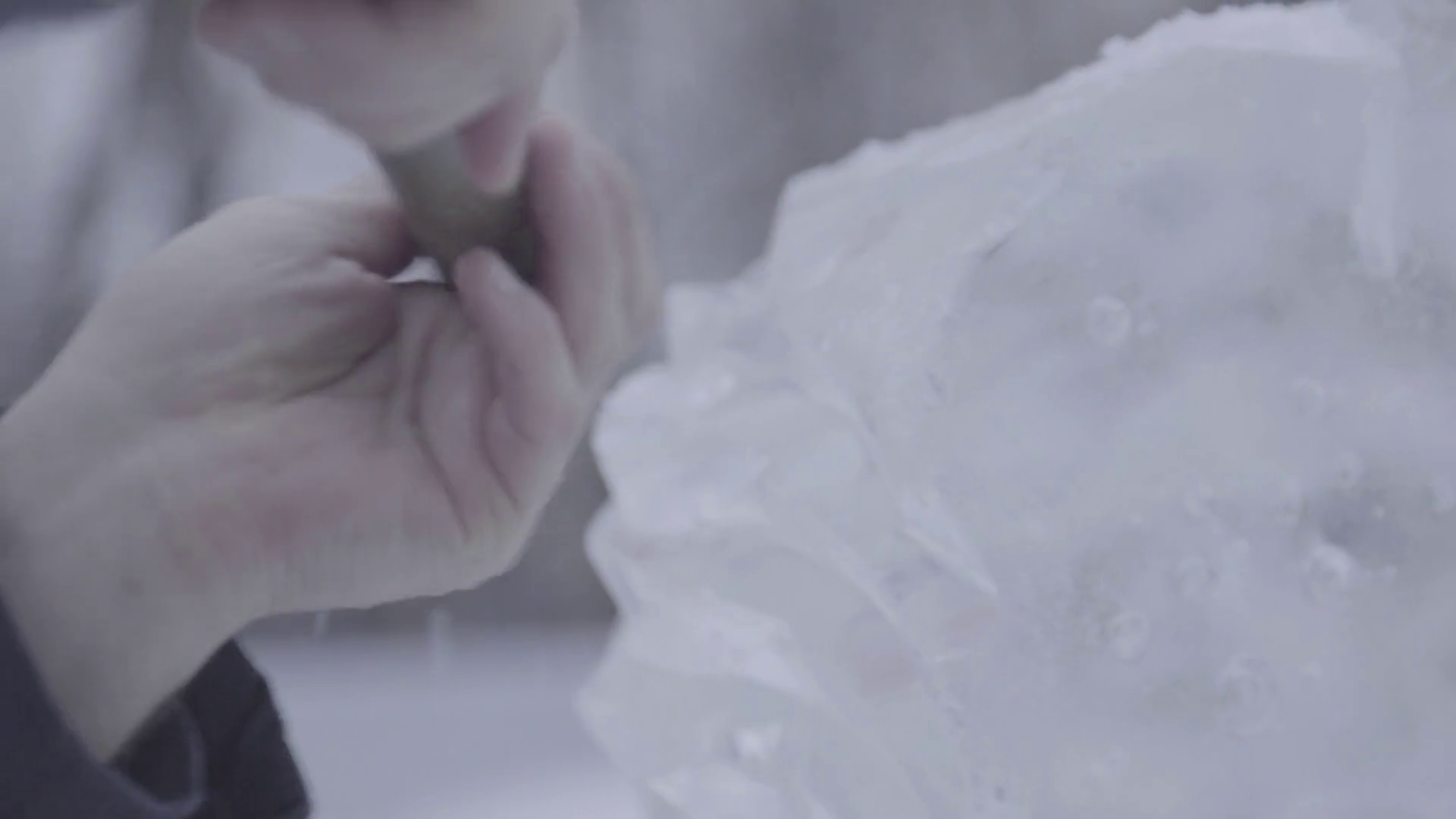 Master Scraper Performs Movement Across Ice Stock Footage SBV-348586727 ...