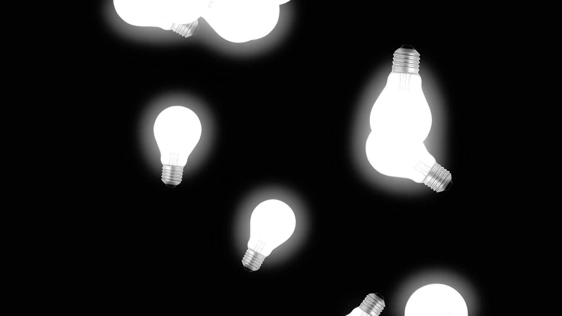 Animation Of 3d Flying Lamps On Black Stock Motion Graphics SBV ...