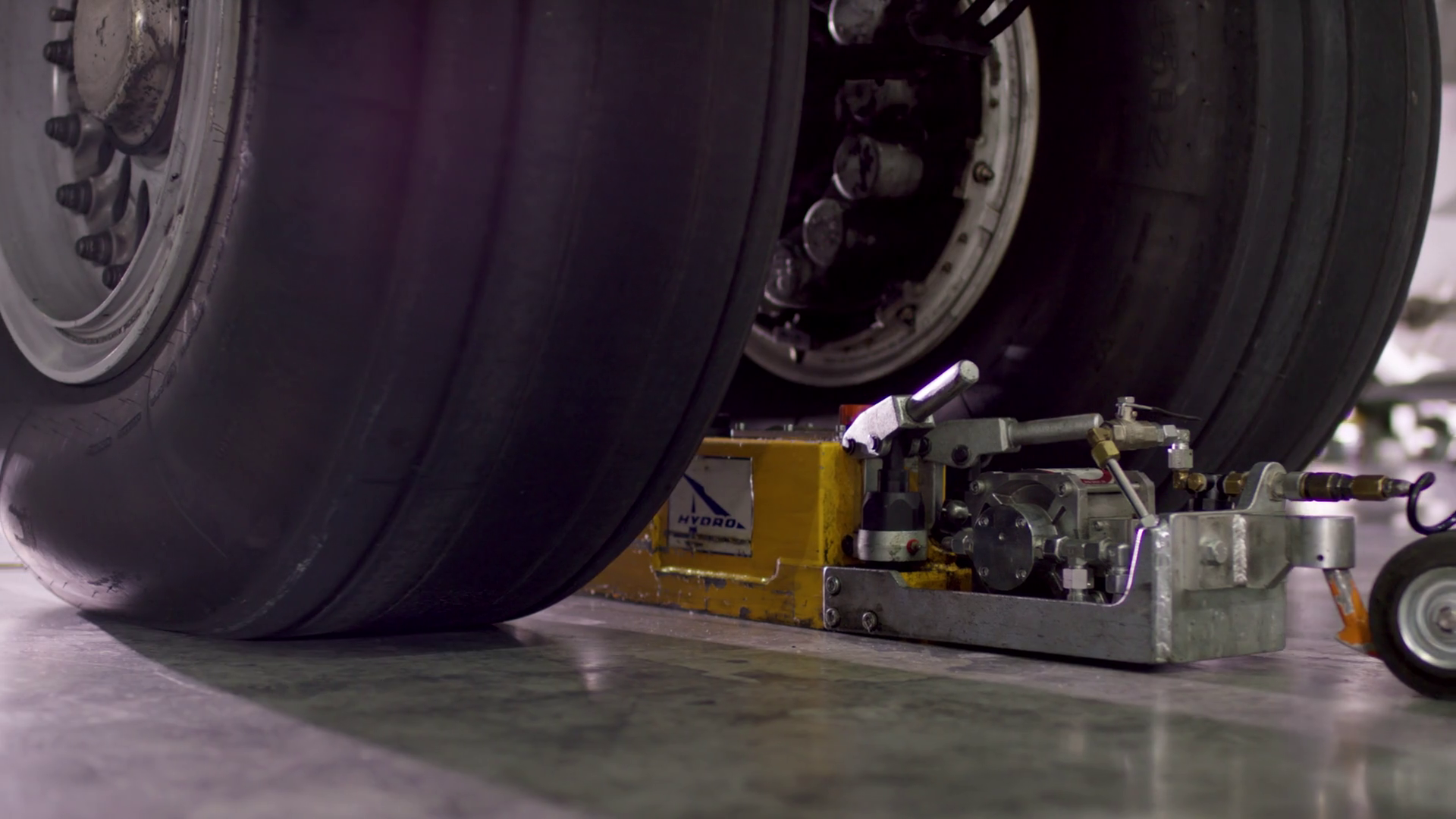 Airplane Chassis Close Up Front Landing Gear Stock Footage SBV ...