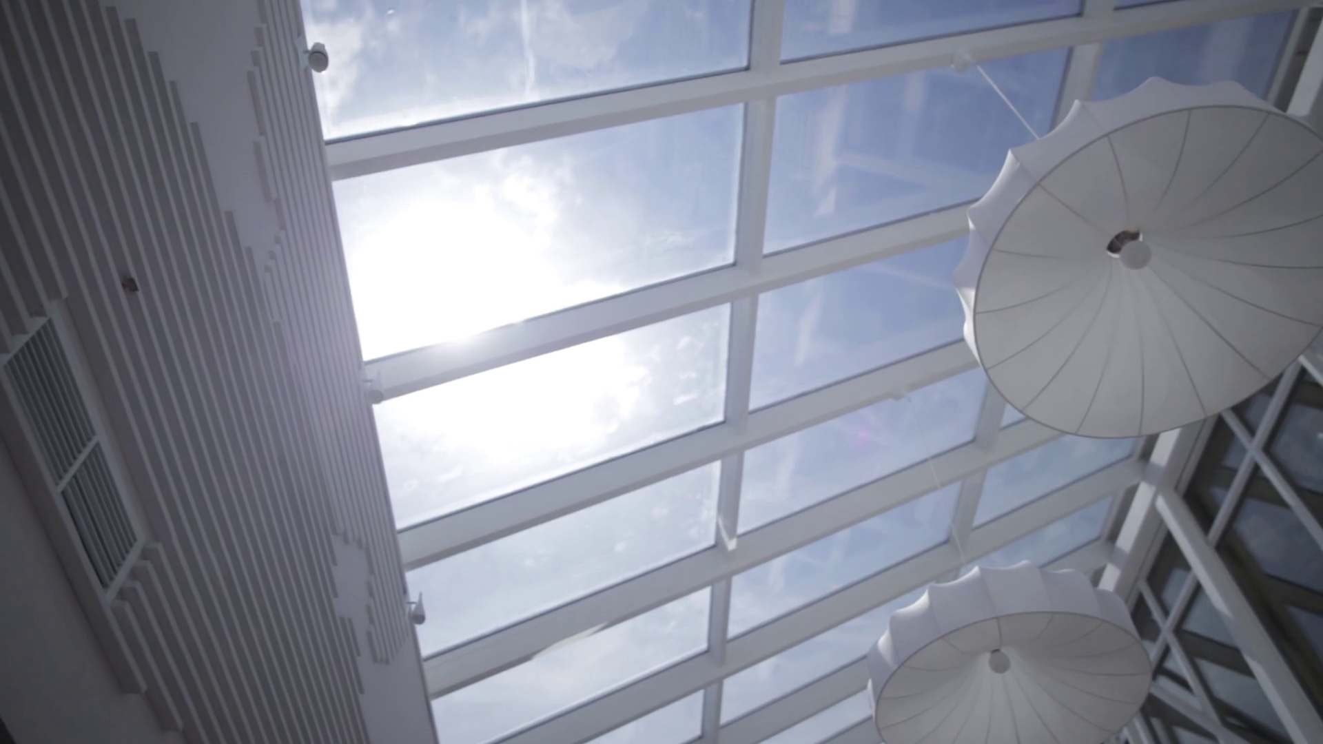 Viiew Of Sun Blue Sky Through Window Slide Stock Footage SBV-348585527 ...
