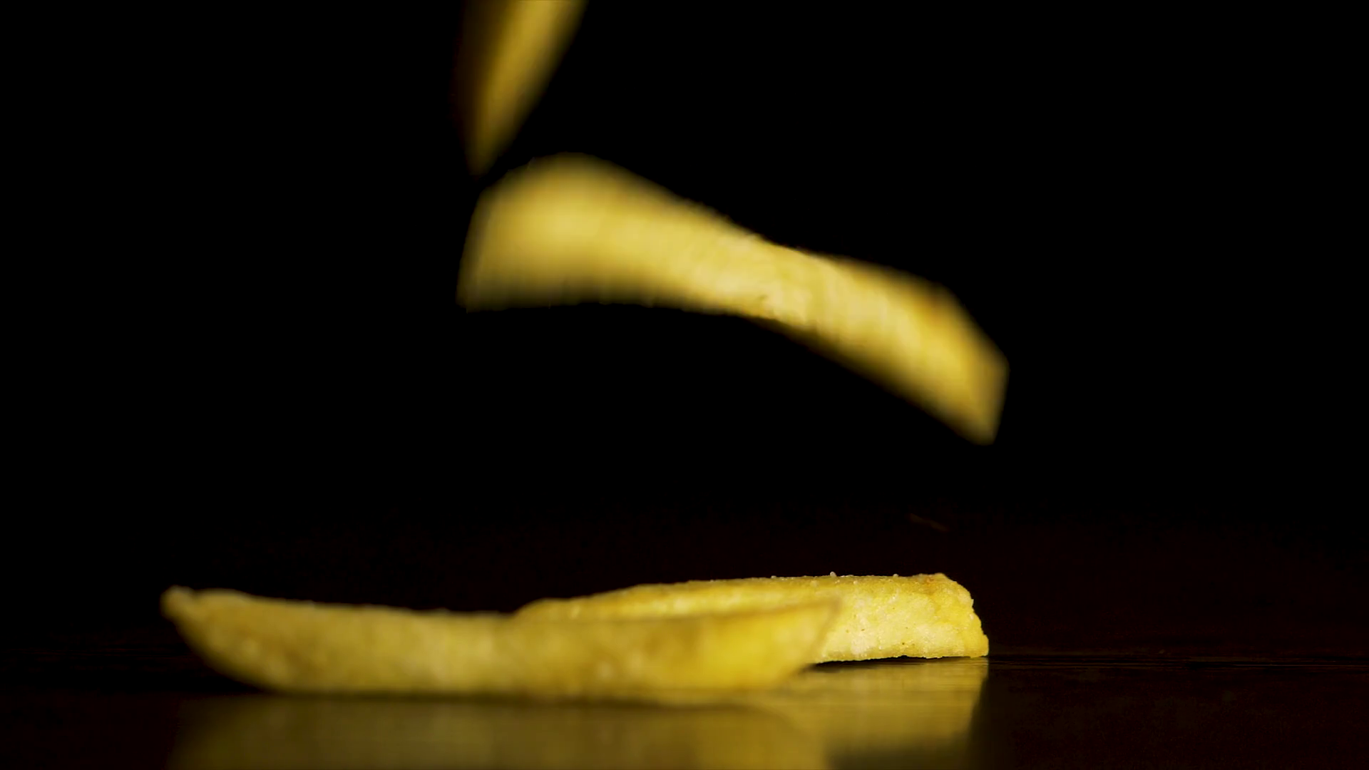 Fries Falling Isolated On Black Background Stock Footage SBV-348587523 ...