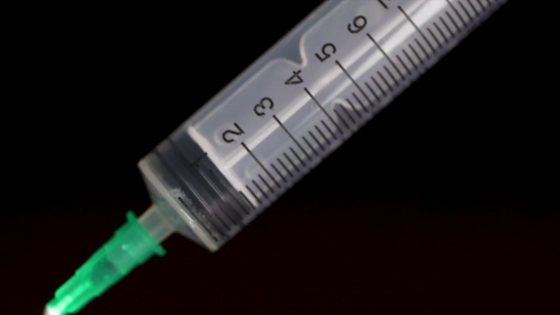 Medical Syringe With Liquid On Black Stock Footage SBV-348588825 ...