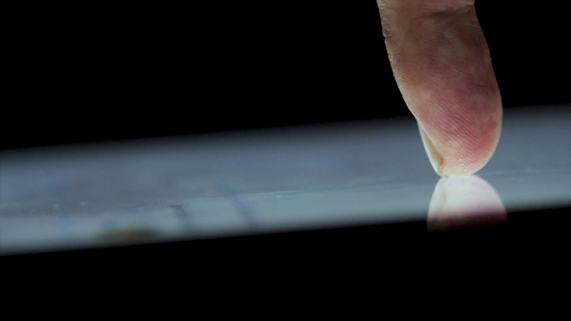 Touching Ipad Computer At Dark Extreme Close Stock Footage SBV ...