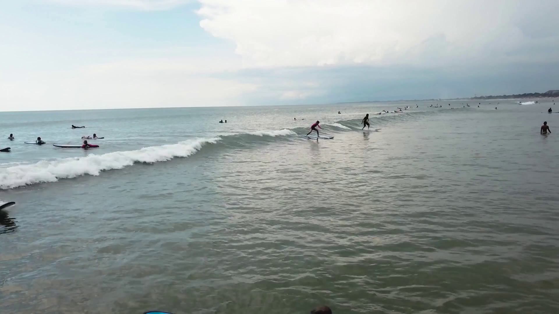 People Surf On Waves Beautiful Beach On Hot Stock Footage SBV-348586841 ...