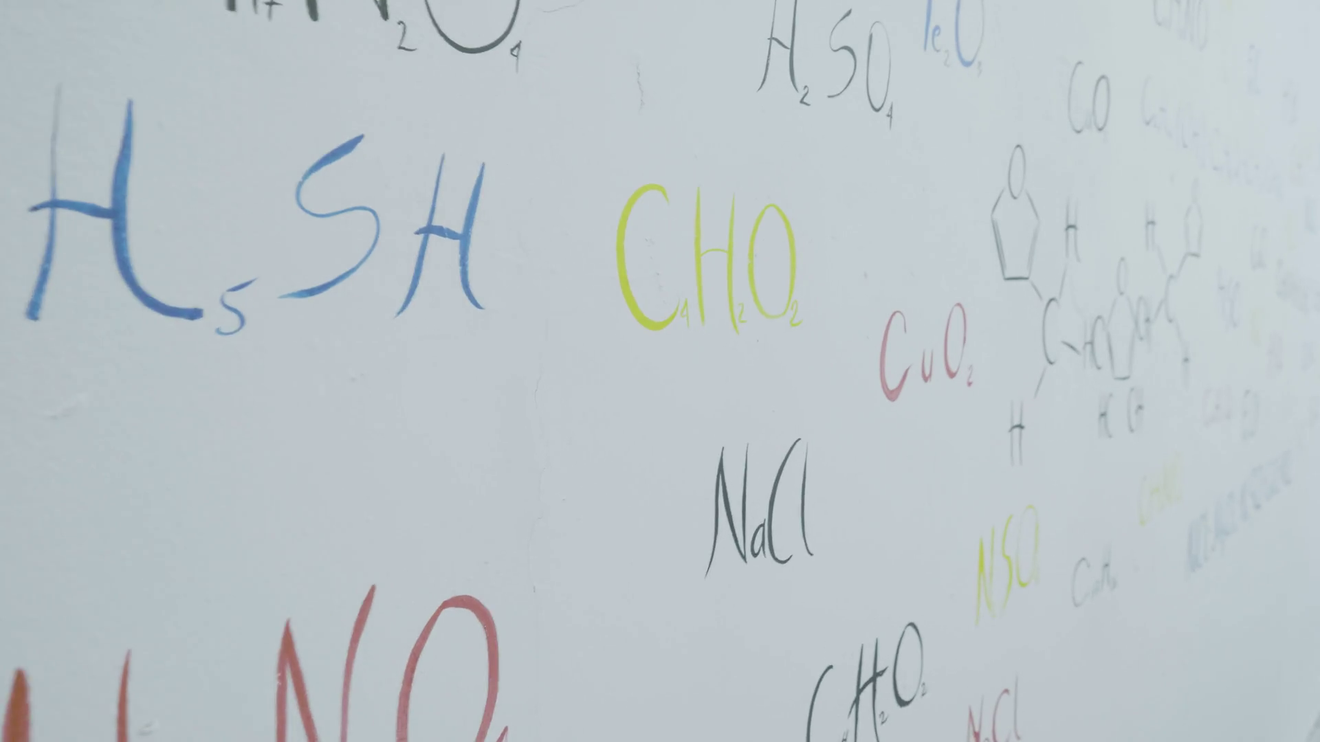 Colorful Formulas Of Chemical Elements On Stock Footage SBV-348585338 ...