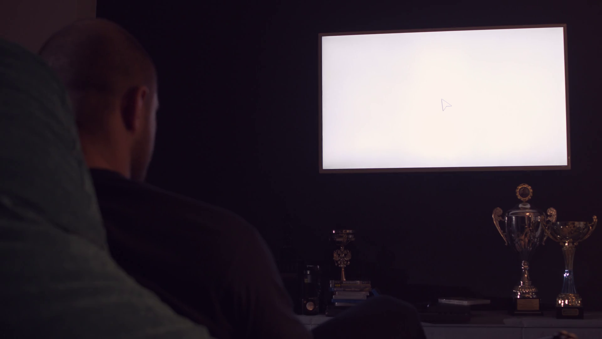 Young Man Watching Television At Home In Stock Footage SBV-348587314 ...