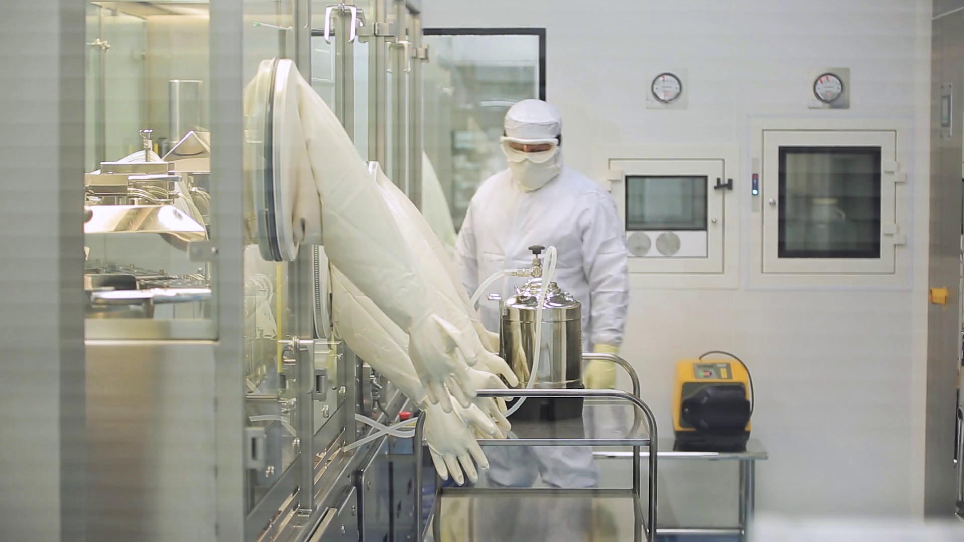 Worker At Pharmaceutical Factory Lab Stock Footage SBV-348588671 ...