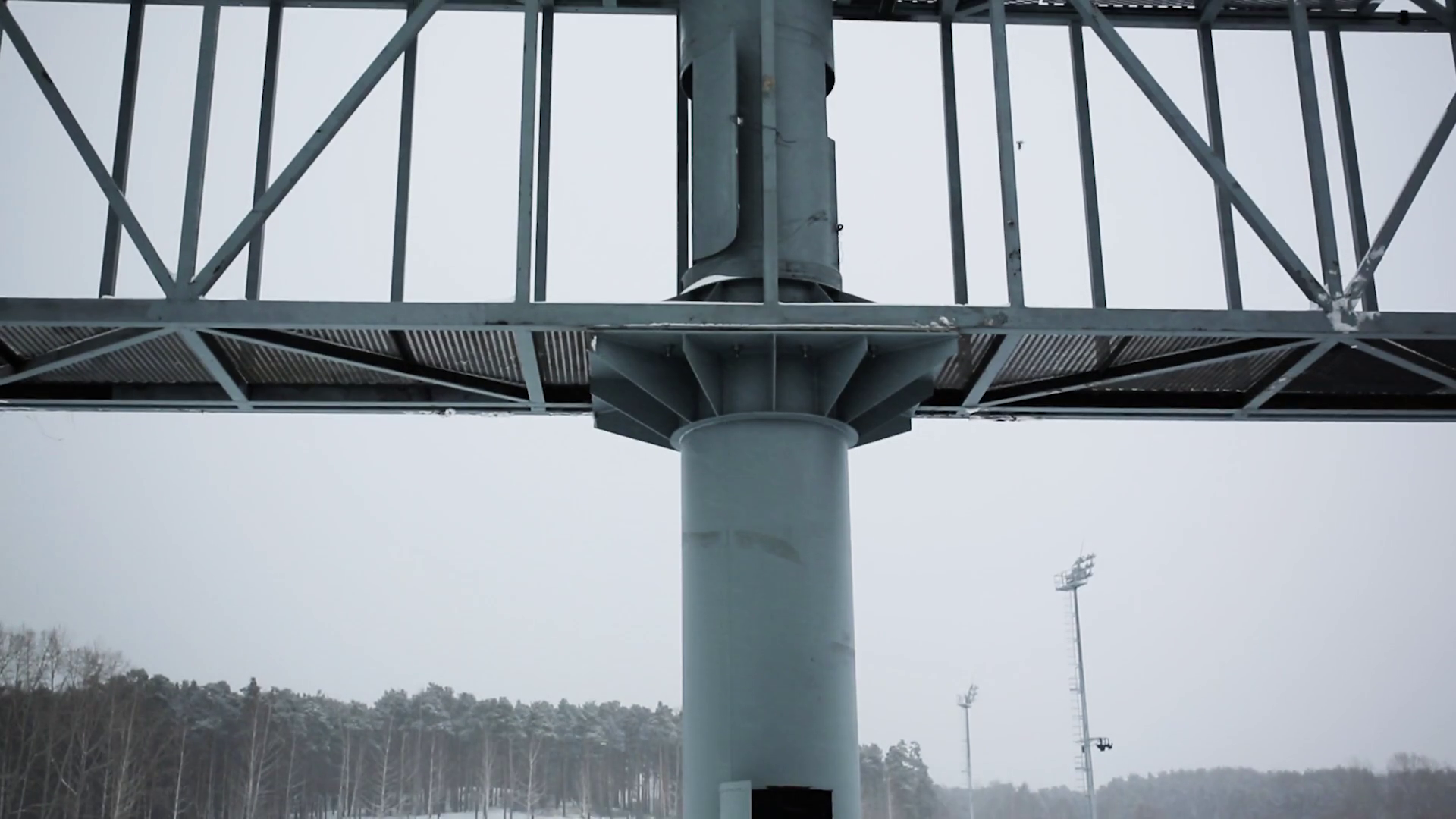 The Steel Frame Construction Of Large Banner Stock Footage SBV ...