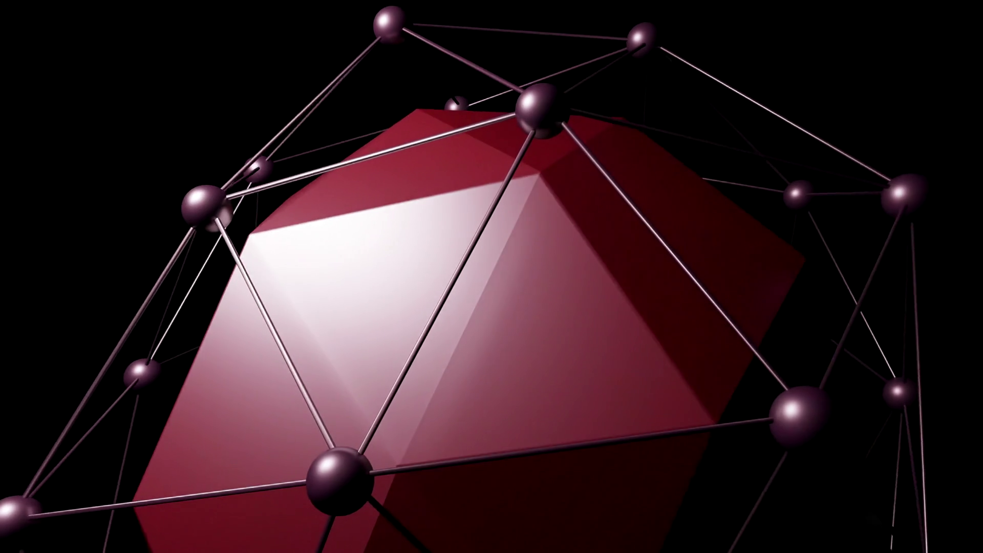 3d Polygon Pulsates With Grid On Black Stock Motion Graphics SBV ...