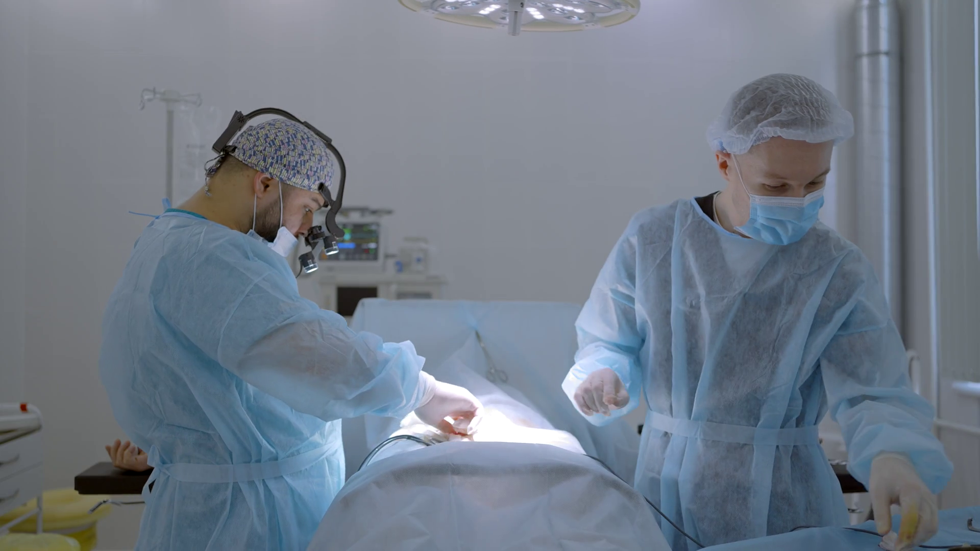 Two Male Surgeons In Special Uniform Stock Footage SBV-348589868 ...
