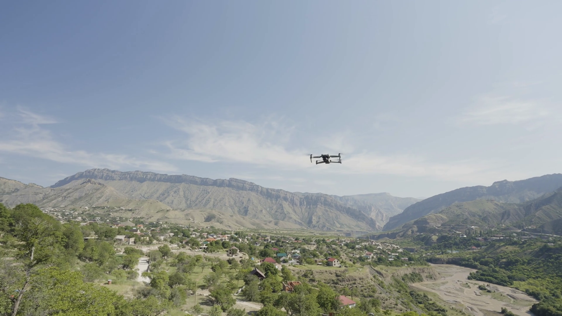 A Drone Flying Over Mountains Action Stock Footage SBV-348597799 ...