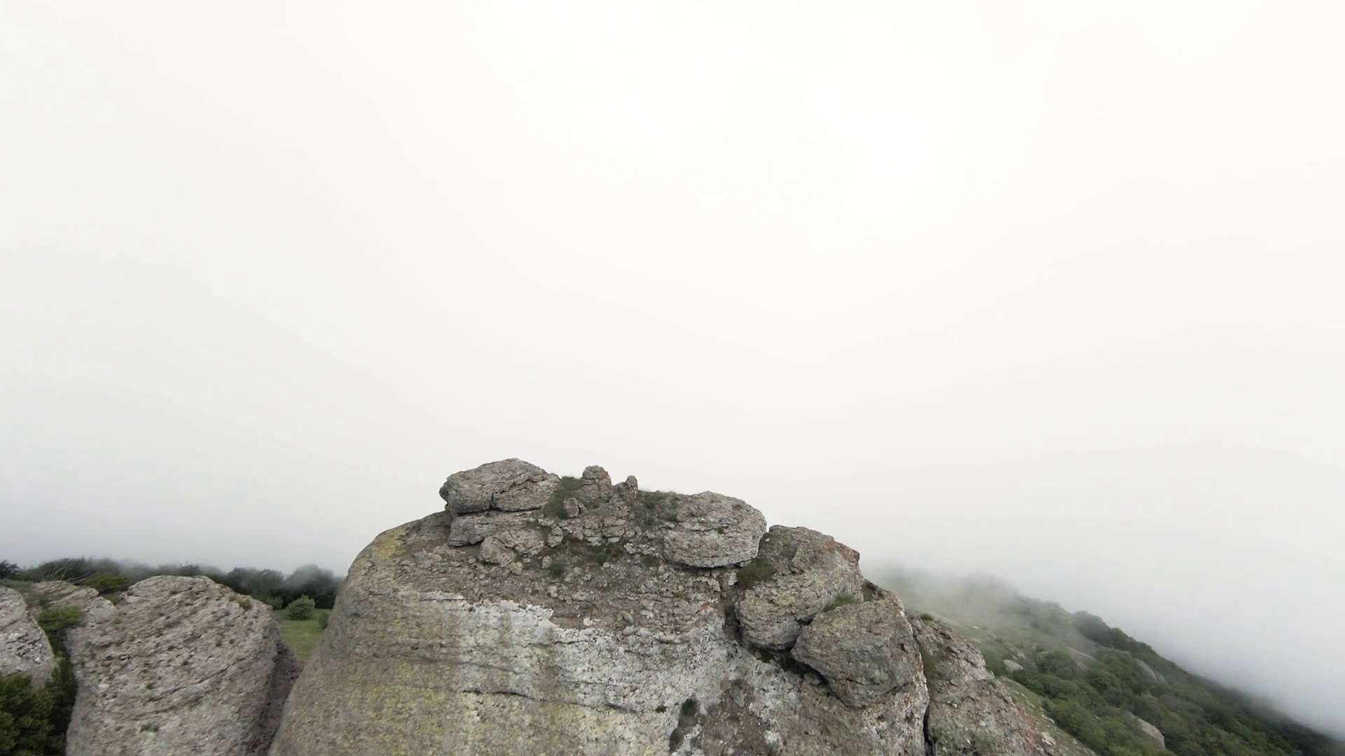 Flying Above Amazing Unusual Rocks Green Stock Footage SBV-348602635 ...