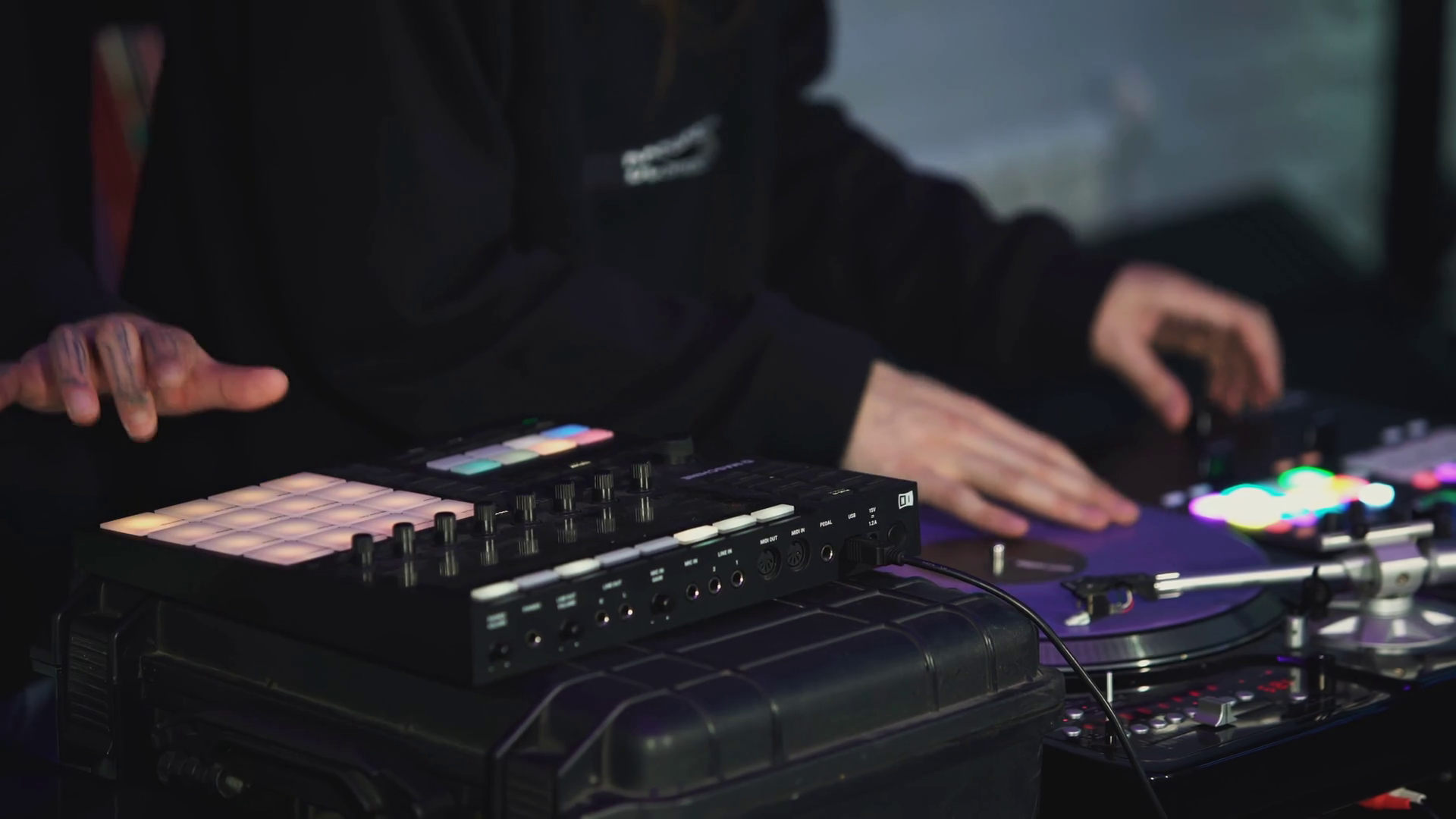 Two Djs Are Mixing Music On Console Art Stock Footage SBV-348602795 ...