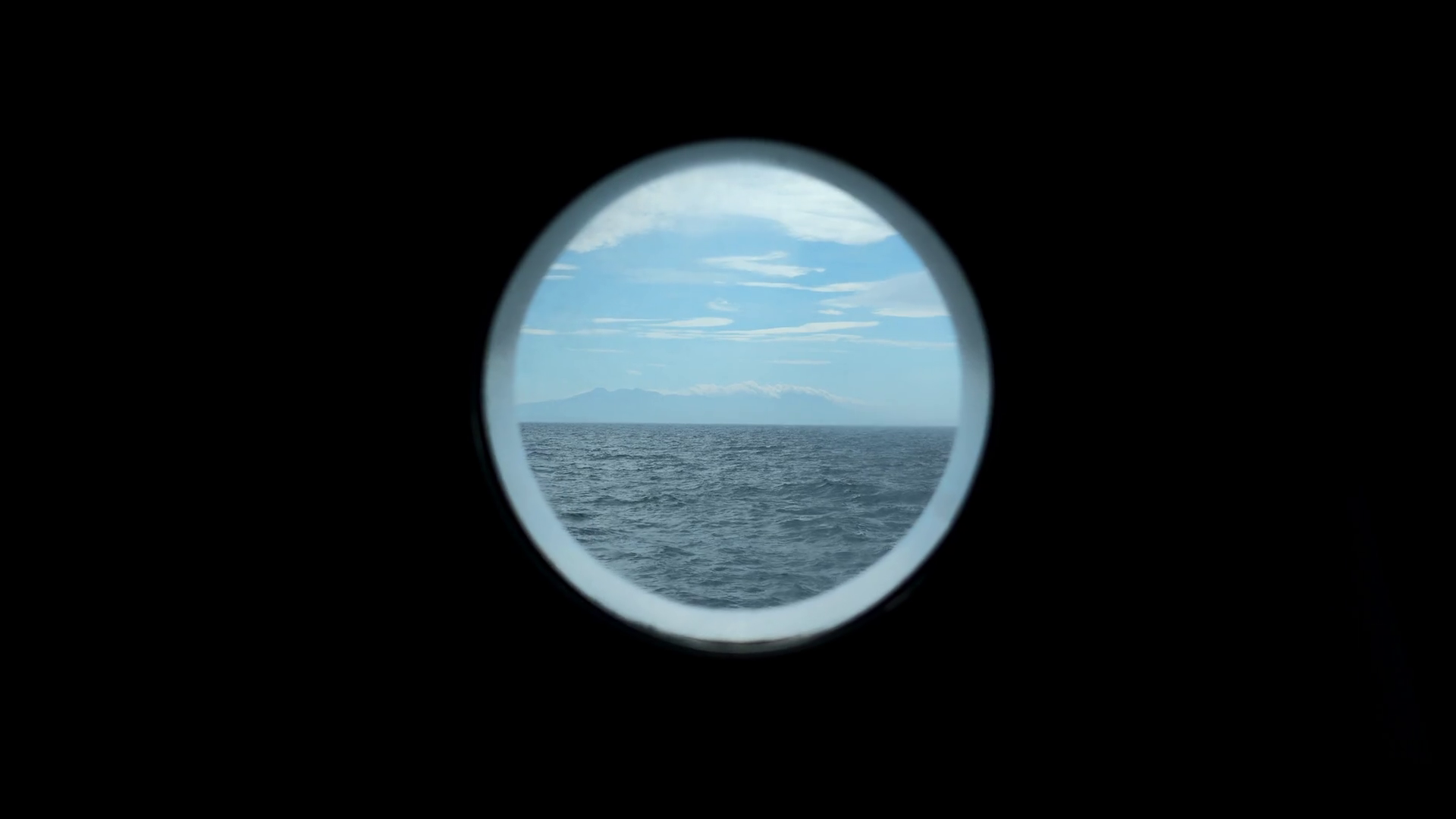 View From Round Deck Window To Sea Clip Stock Footage SBV-348620153 ...