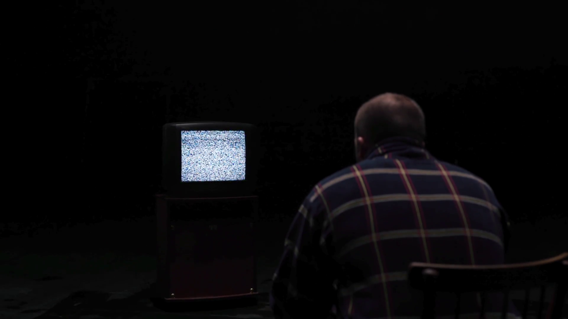 Tv Television Interference Glitch Stock Man Stock Footage SBV-348600318 ...