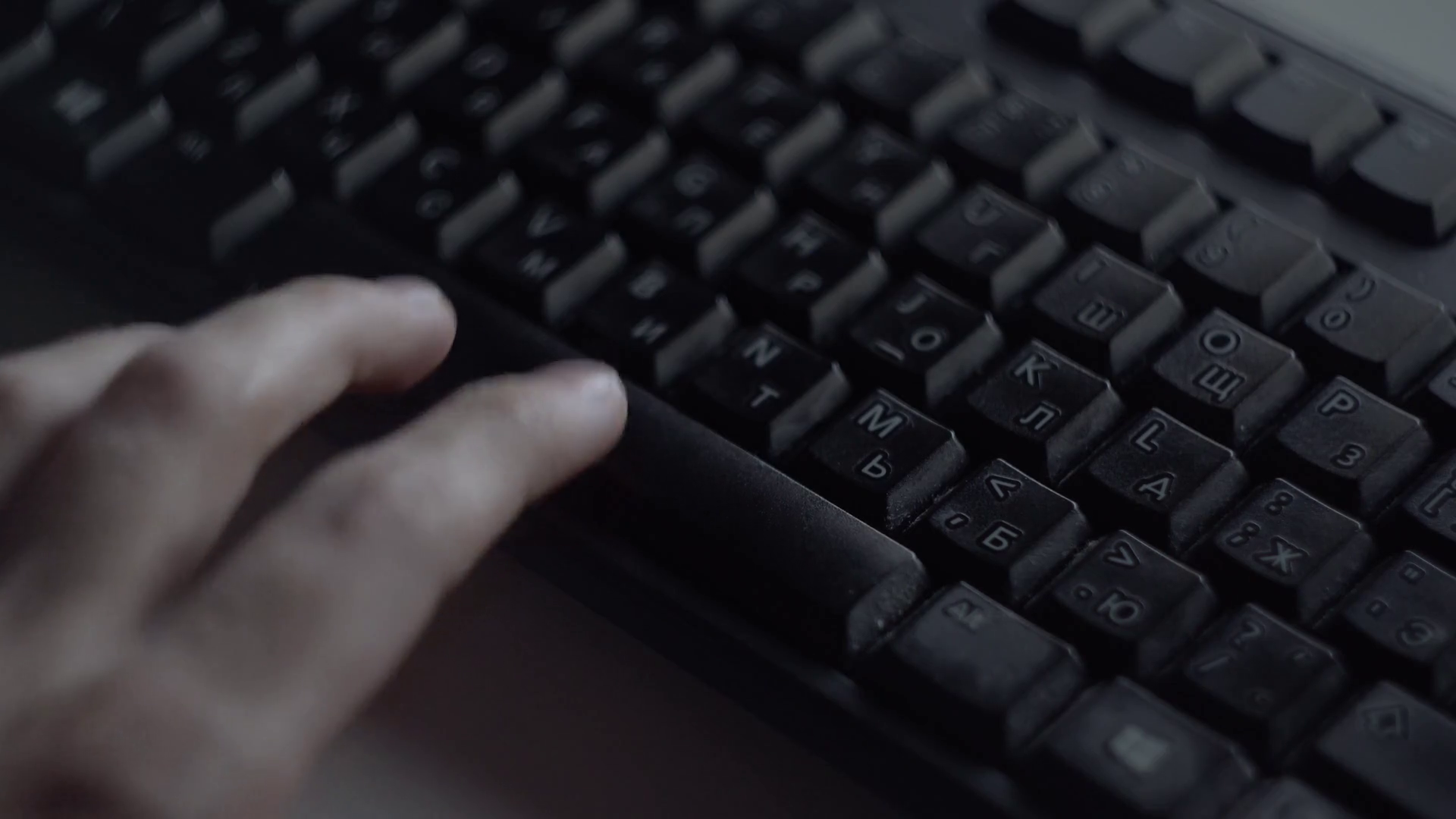 Pressing Key With Finger Closeup Of Male Stock Motion Graphics SBV ...