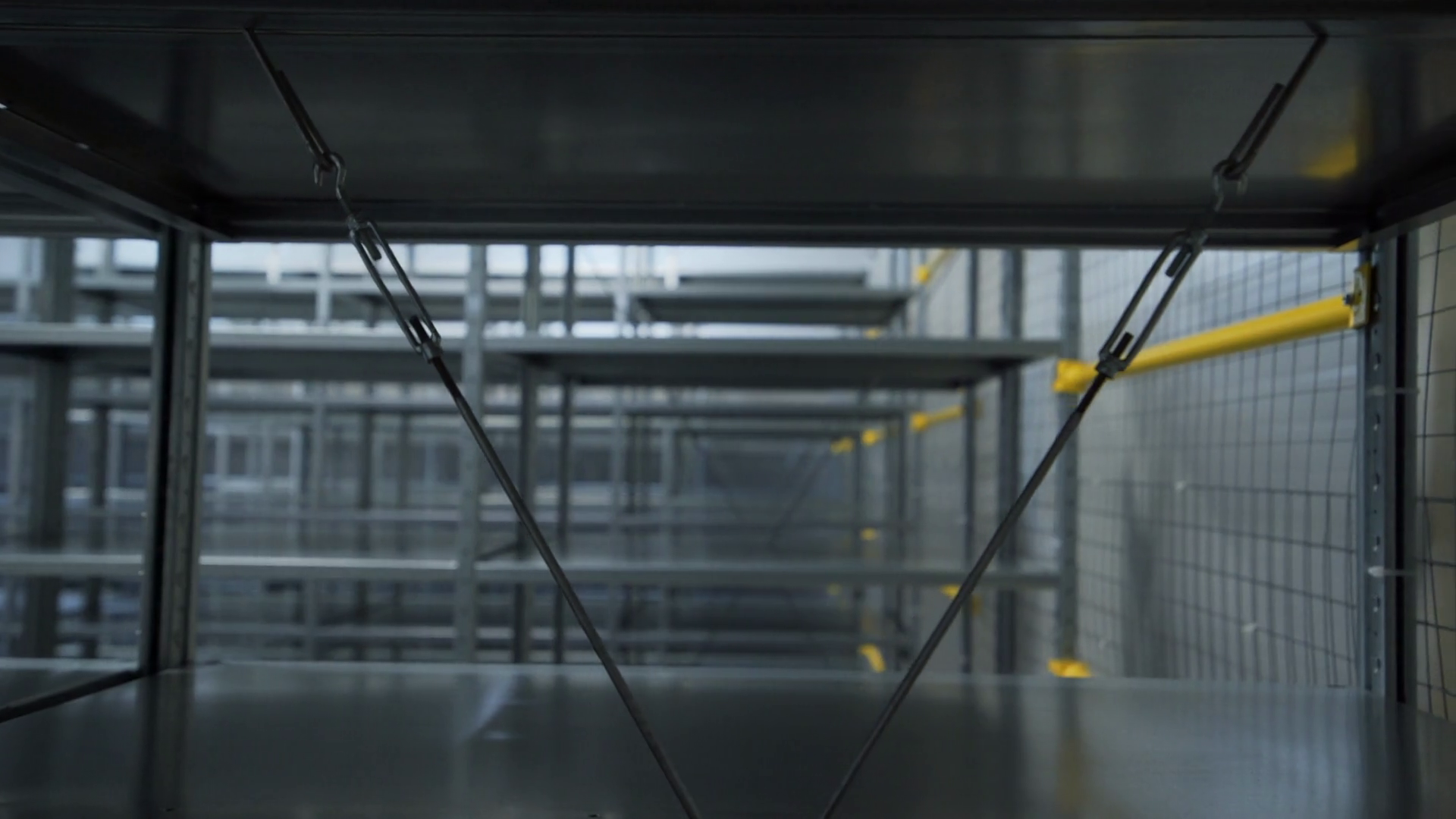 Empty Iron Shelves In Warehouse Creative Stock Footage SBV-348616483 ...