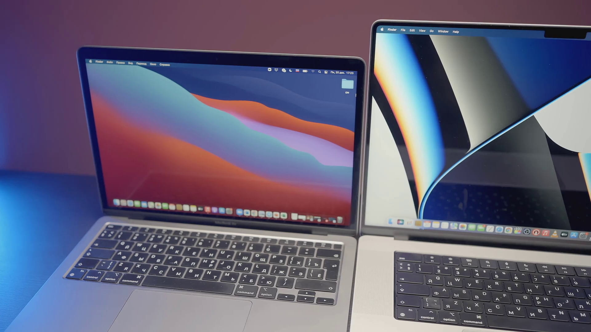 Two Different Laptops Stand Side Side Action Stock Footage SBV ...