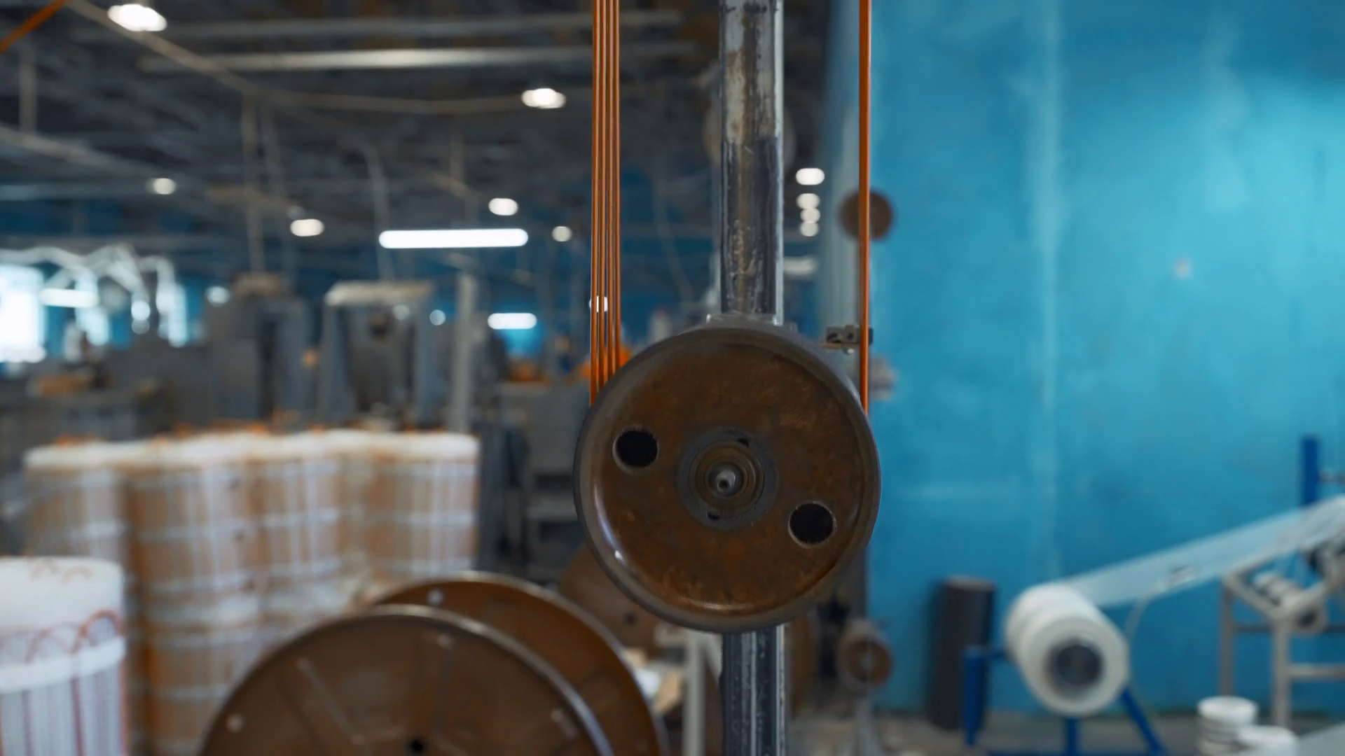 Industrial Machine With Rotating Coils Wire Stock Footage SBV-348675416 ...