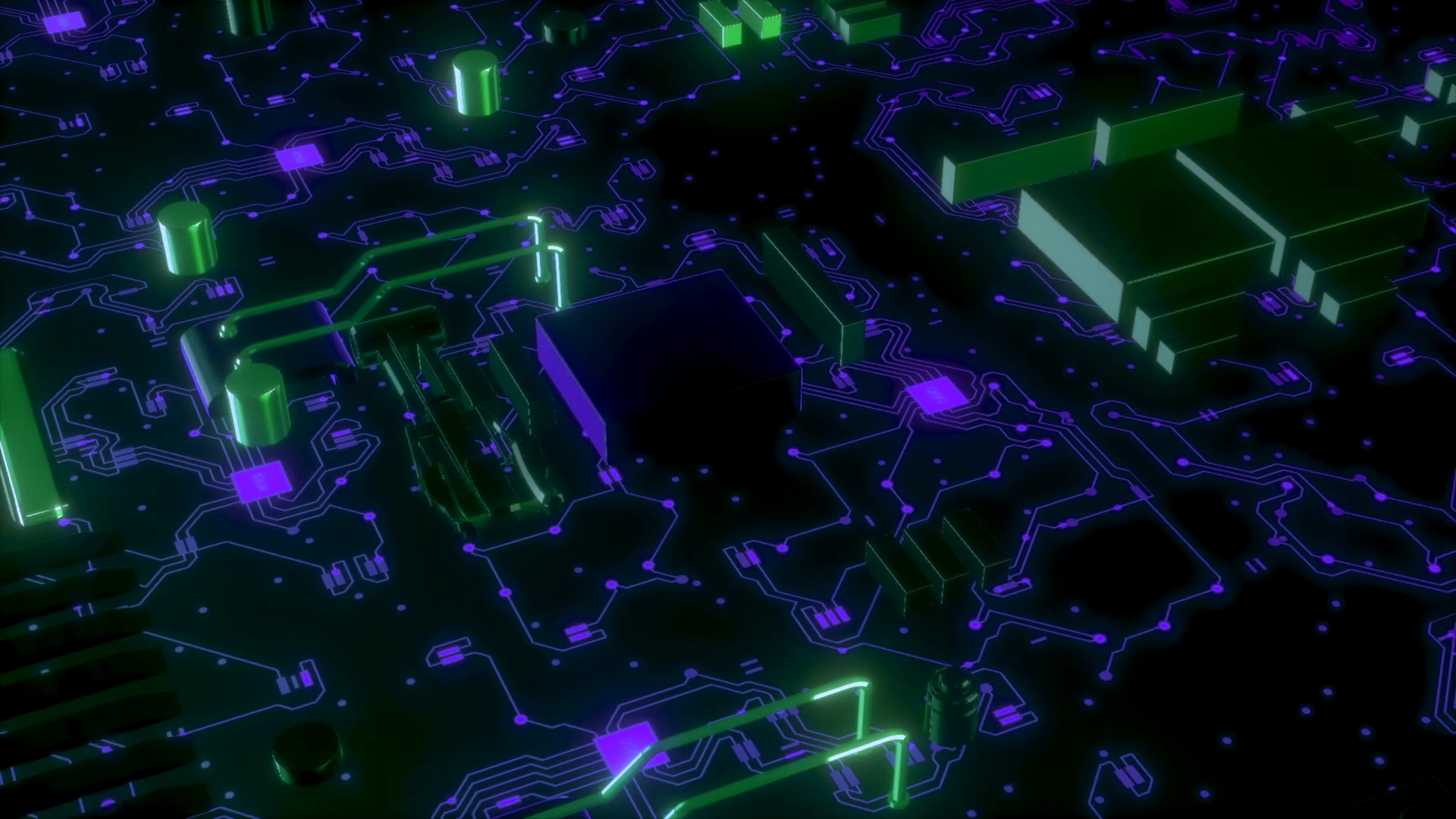 Computer System With Neon Details Motion Stock Motion Graphics SBV ...