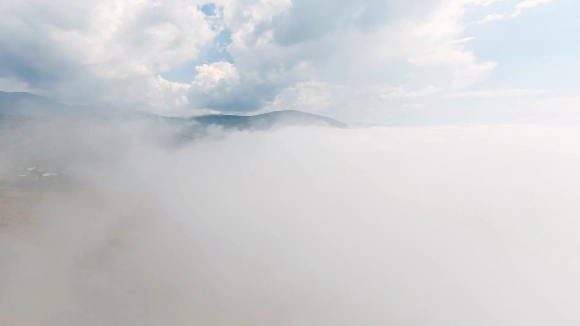 Top View Of Thick Clouds With Mountain Peak Stock Footage SBV-348647522 ...