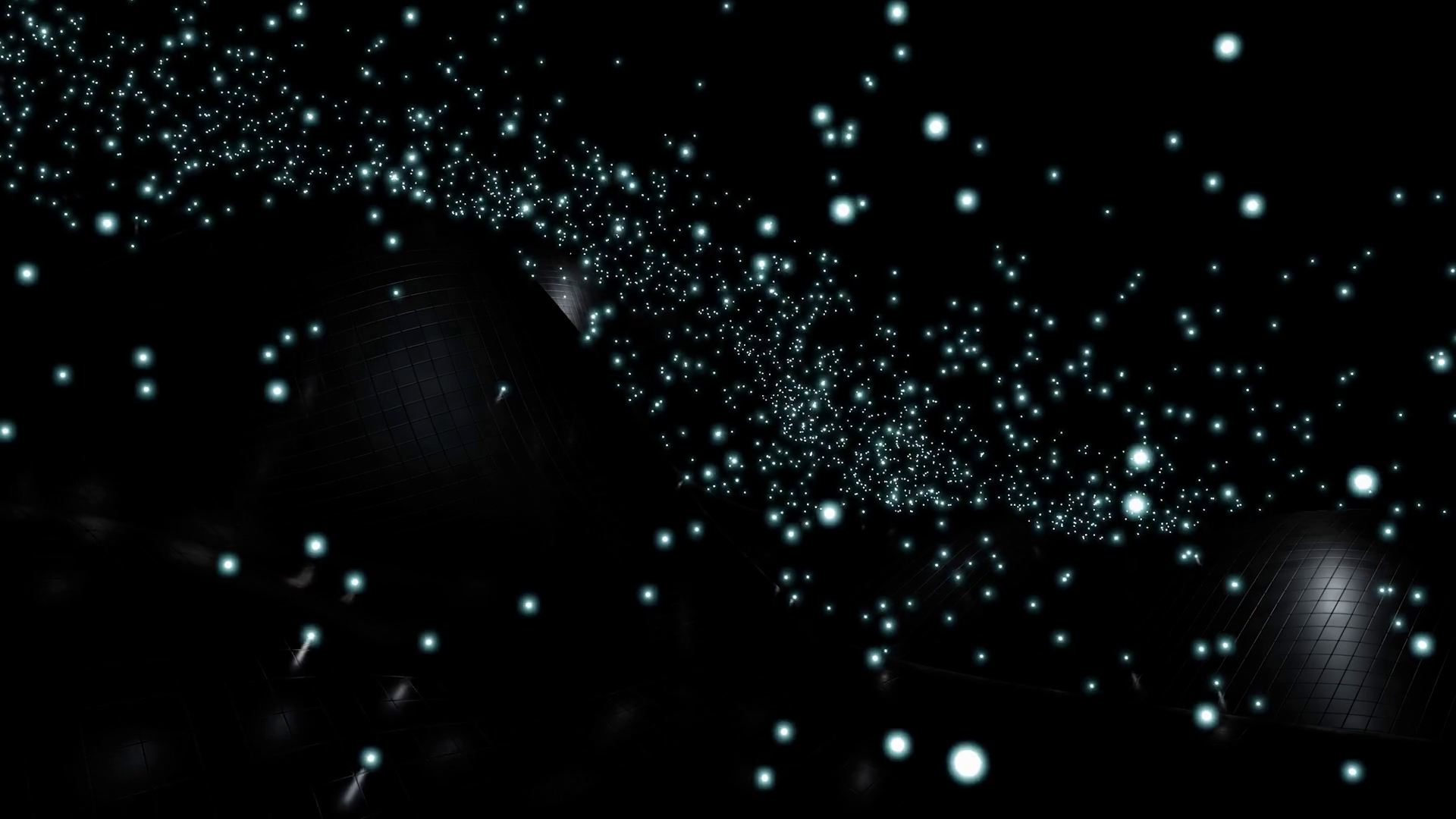 Glowing White Particles Scatter In Dark Stock Motion Graphics SBV ...