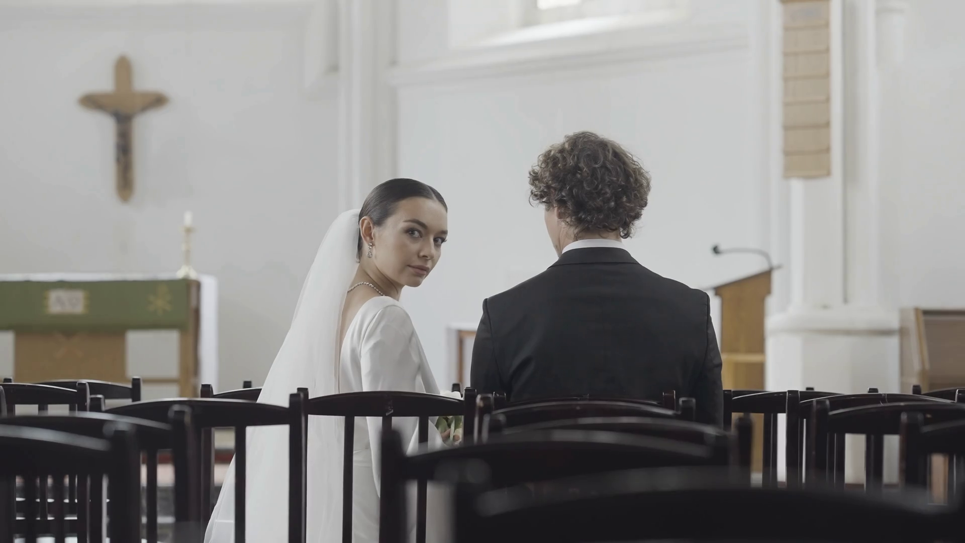 Bride Flirts With Look Action Mean Bride Is Stock Footage SBV-348647827 ...