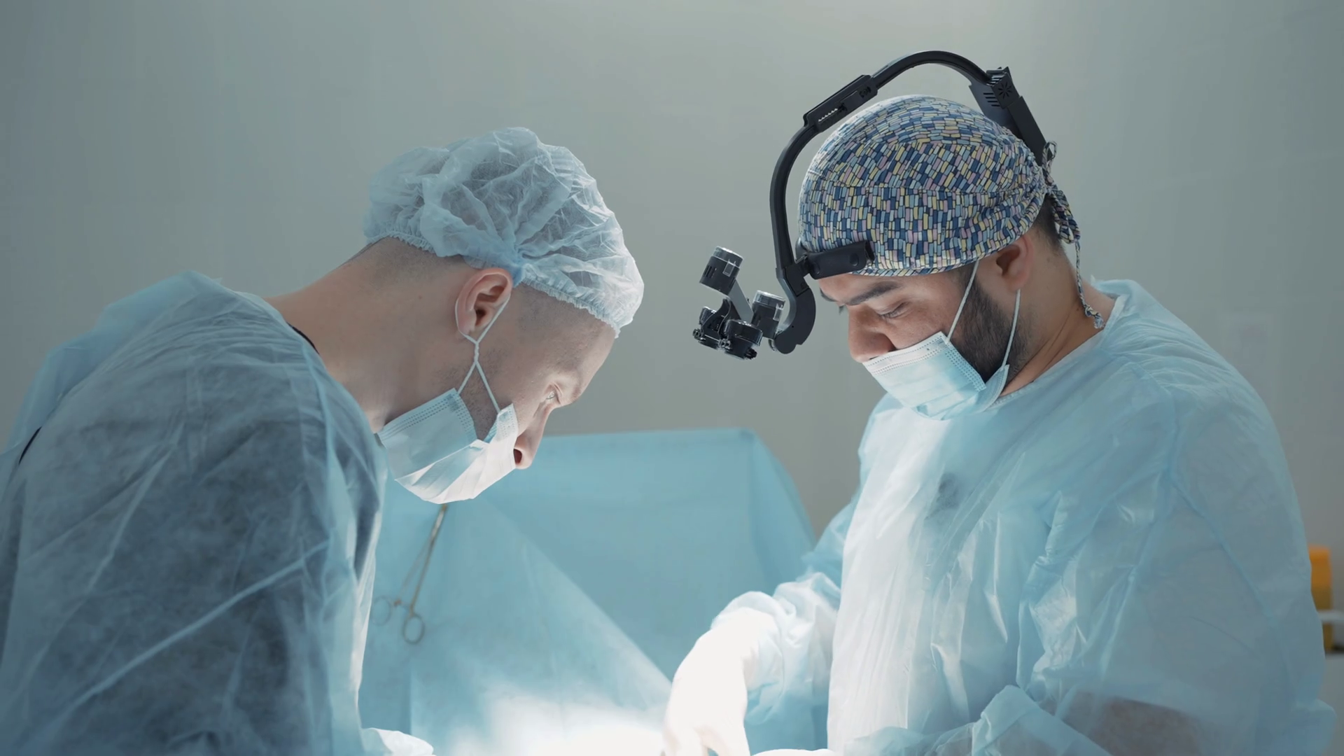 Two Surgeons Busy At Work Action Two Men Stock Footage SBV-348652518 ...