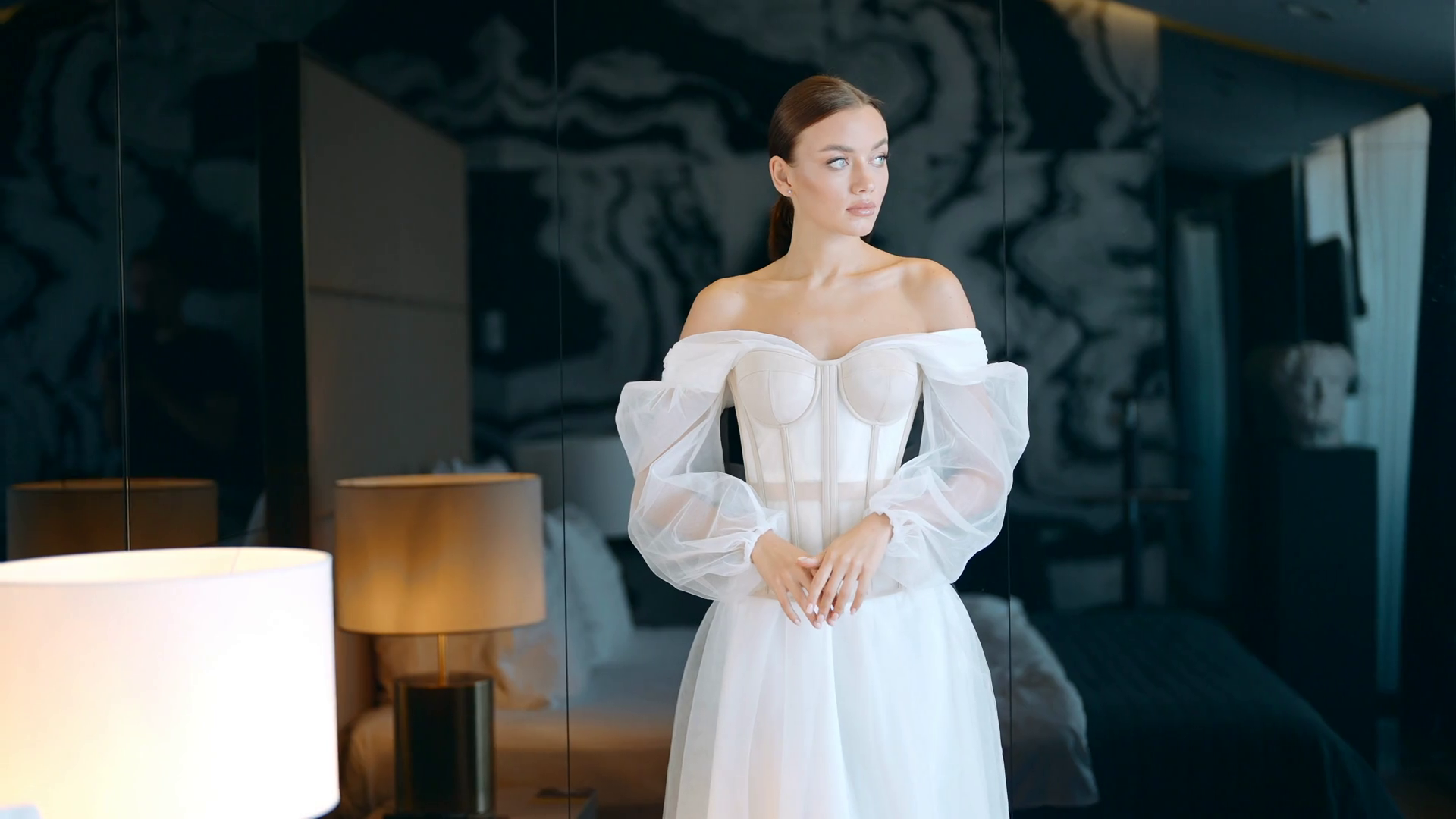 Morning Of Bride Action Beautiful Bride In Stock Footage SBV-348656586 ...