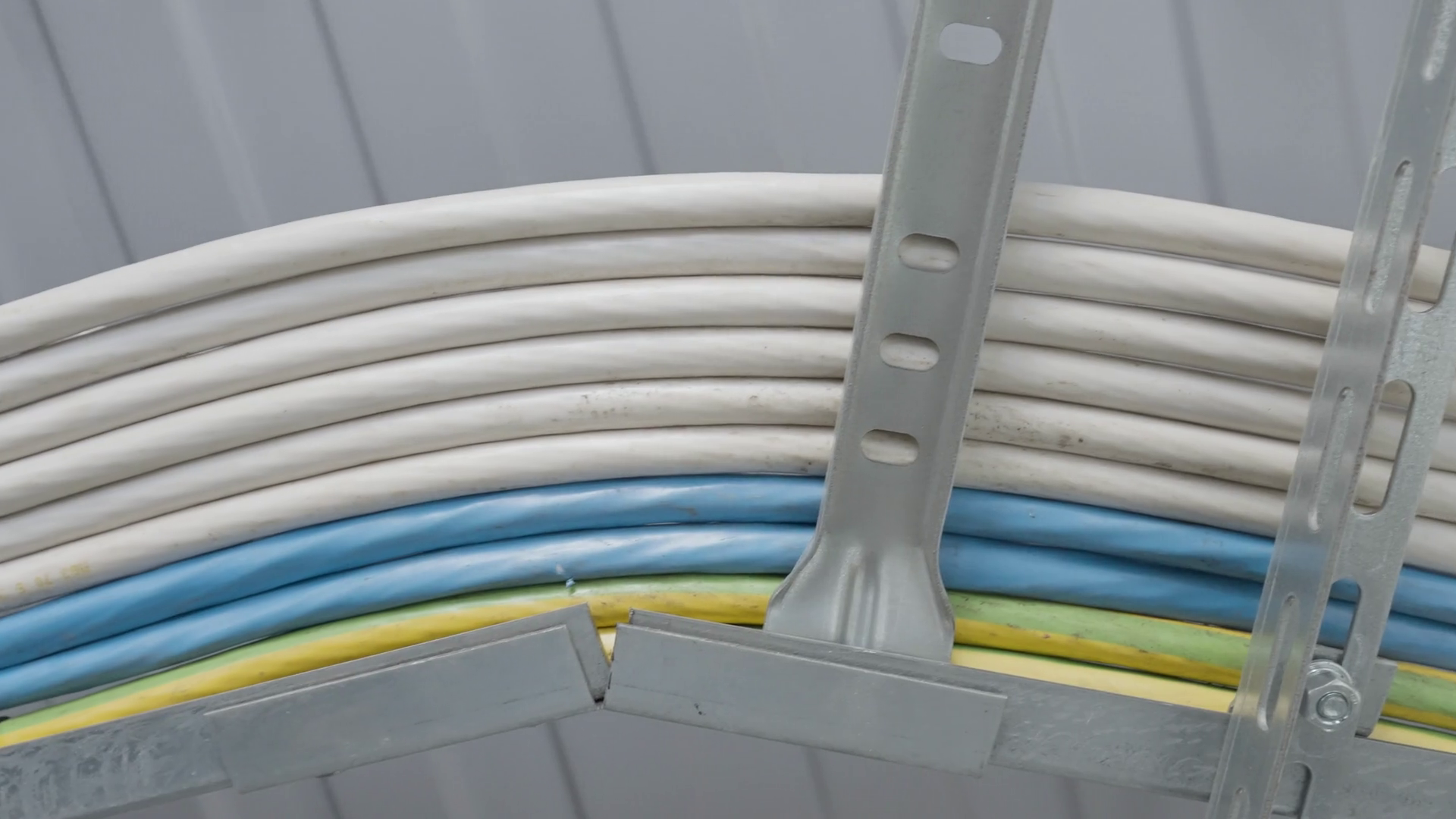 Cables On Metal Racks Action Technical Wires Stock Footage SBV ...