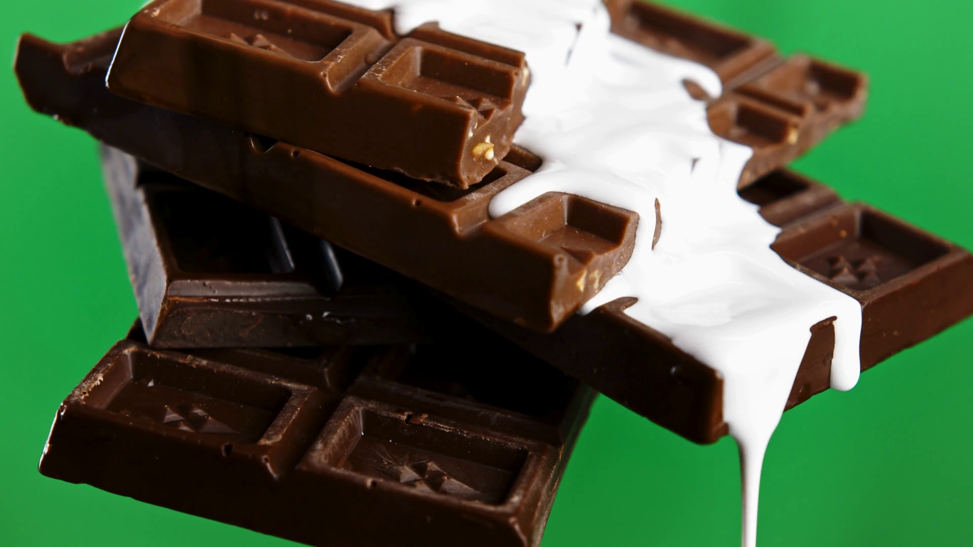 Close Up Of Chocolate Bars With Draining Stock Footage SBV-348659112 ...