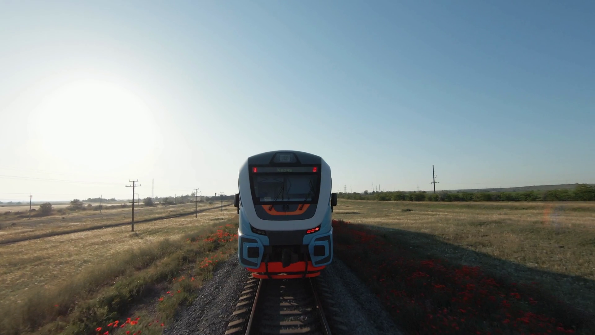 Summer Landscape With High-speed Train Shot Stock Footage SBV-348654931 ...