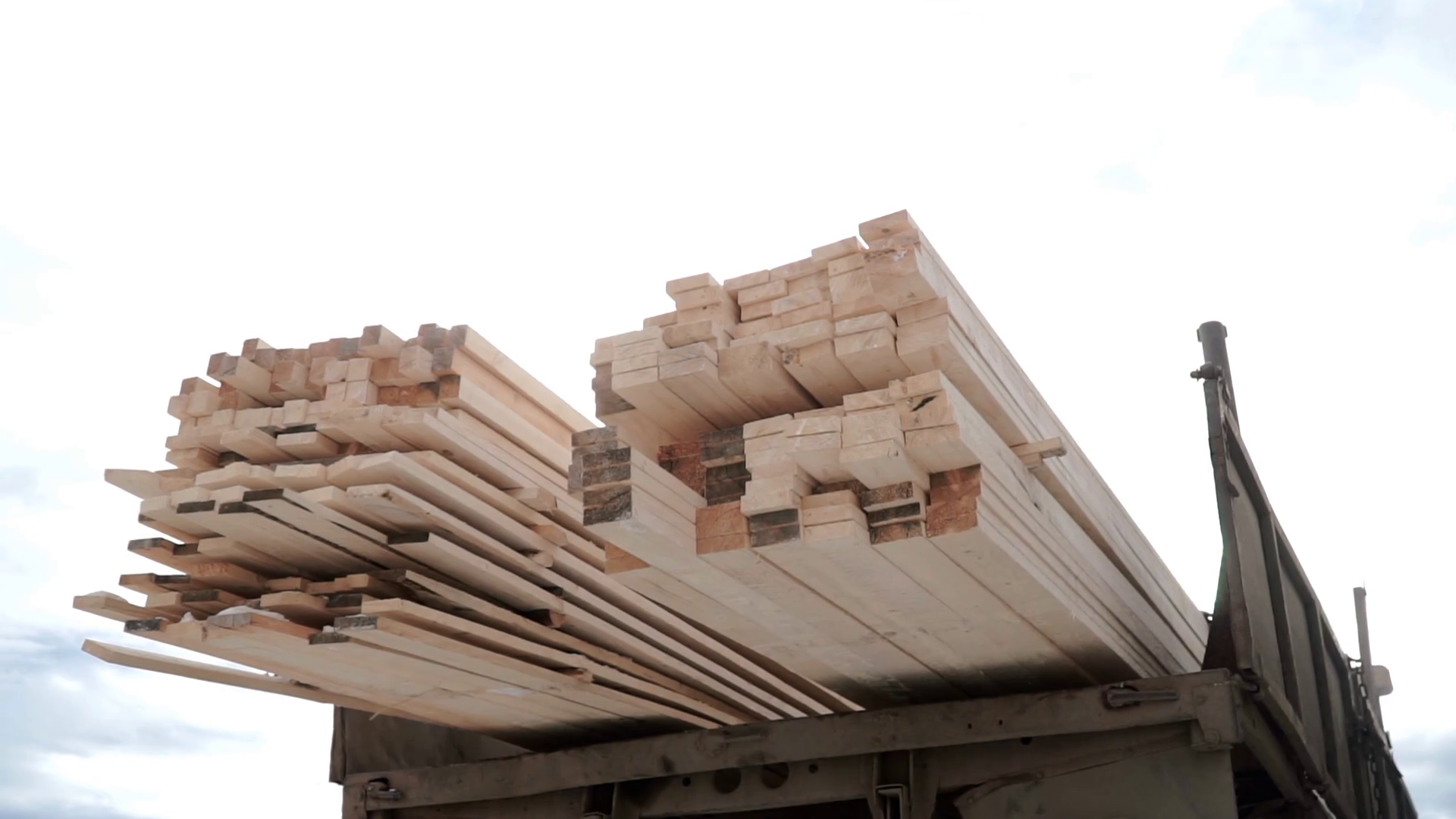 Transportation Of Woodworking Material Truck Stock Footage SBV ...