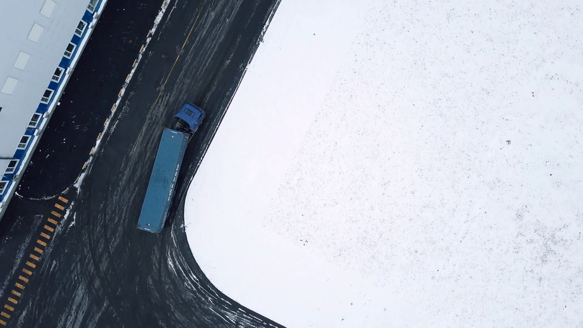Moving Huge Blue Truck Bird's-eye View Stock Footage SBV-348655287 ...