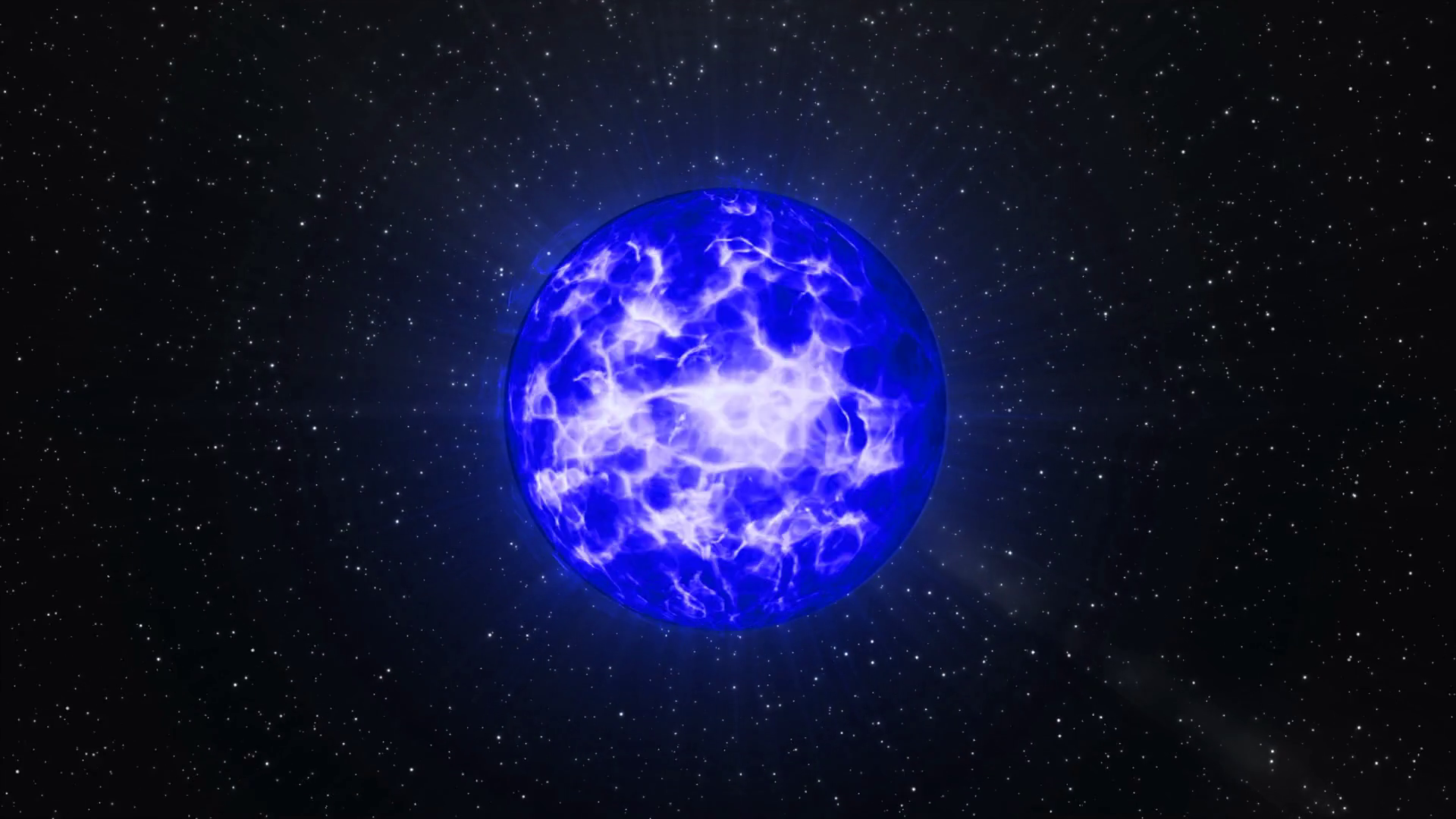 Blue Energy Ball Glowing On Starry Space Stock Motion Graphics SBV ...