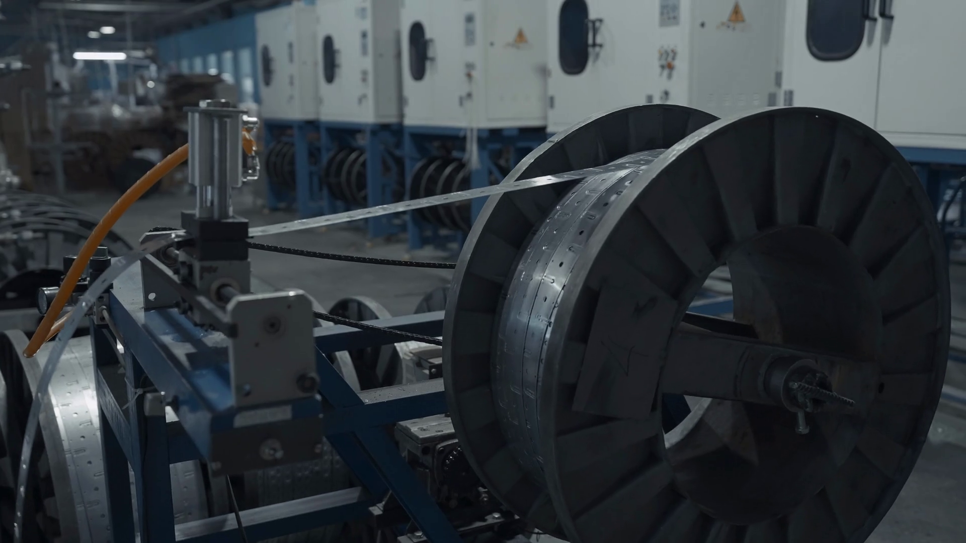 Close Up Of Slowly Rotating Big Bobbin With Stock Footage SBV-348692001 ...