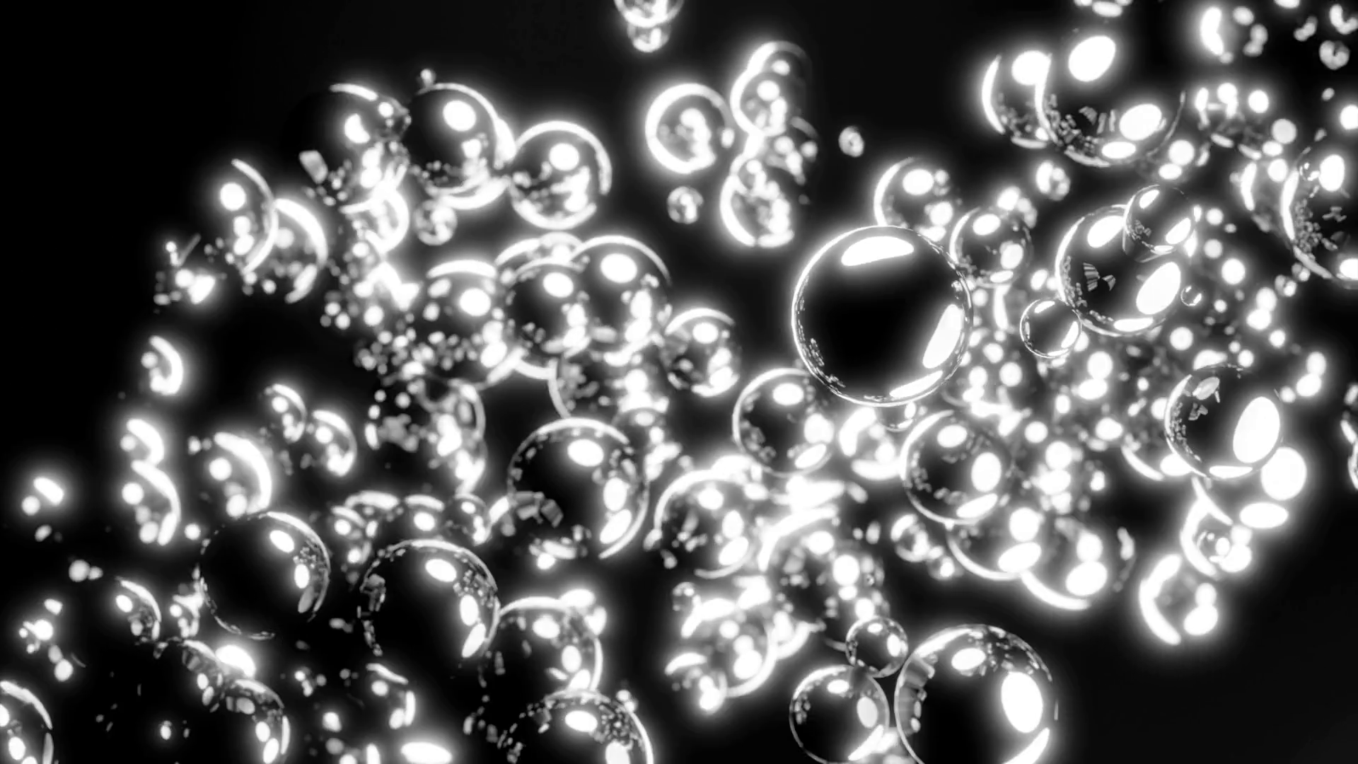 Abstract Stream Of Metallic Bubbles On Black Stock Motion Graphics SBV-348677360 - Storyblocks